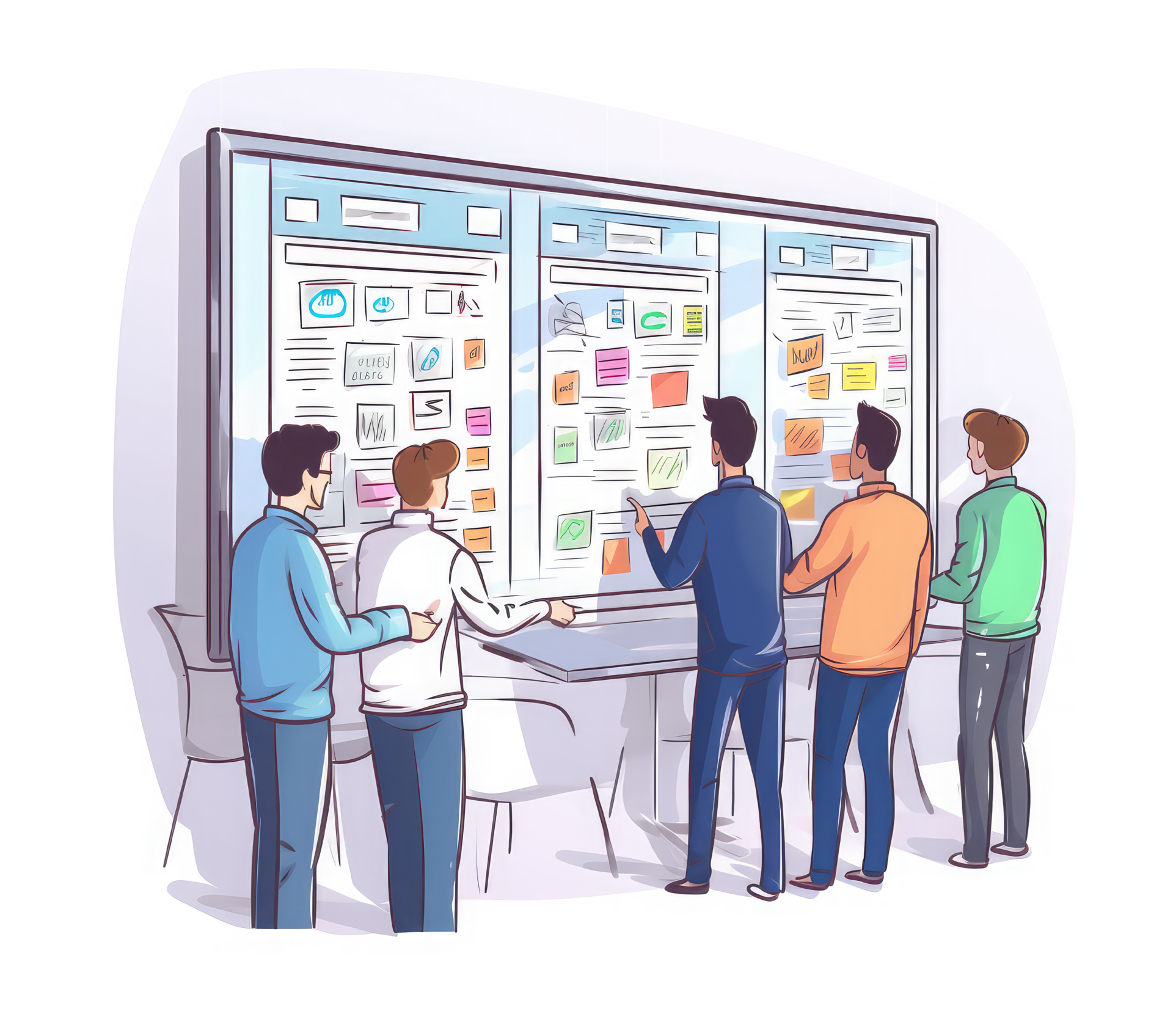 Developers Working On A Technical Stack Coding Together Learning