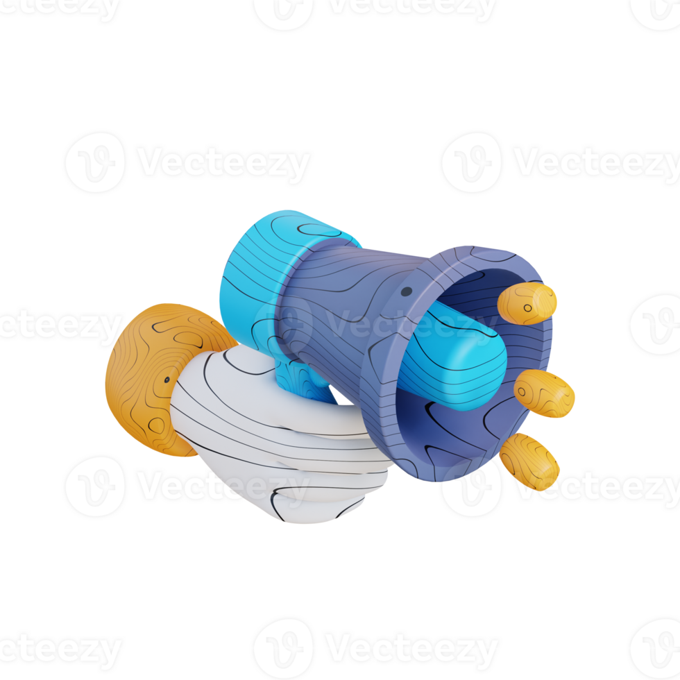 3d Illustration Of Hand Holding Megaphone 24486605 Png
