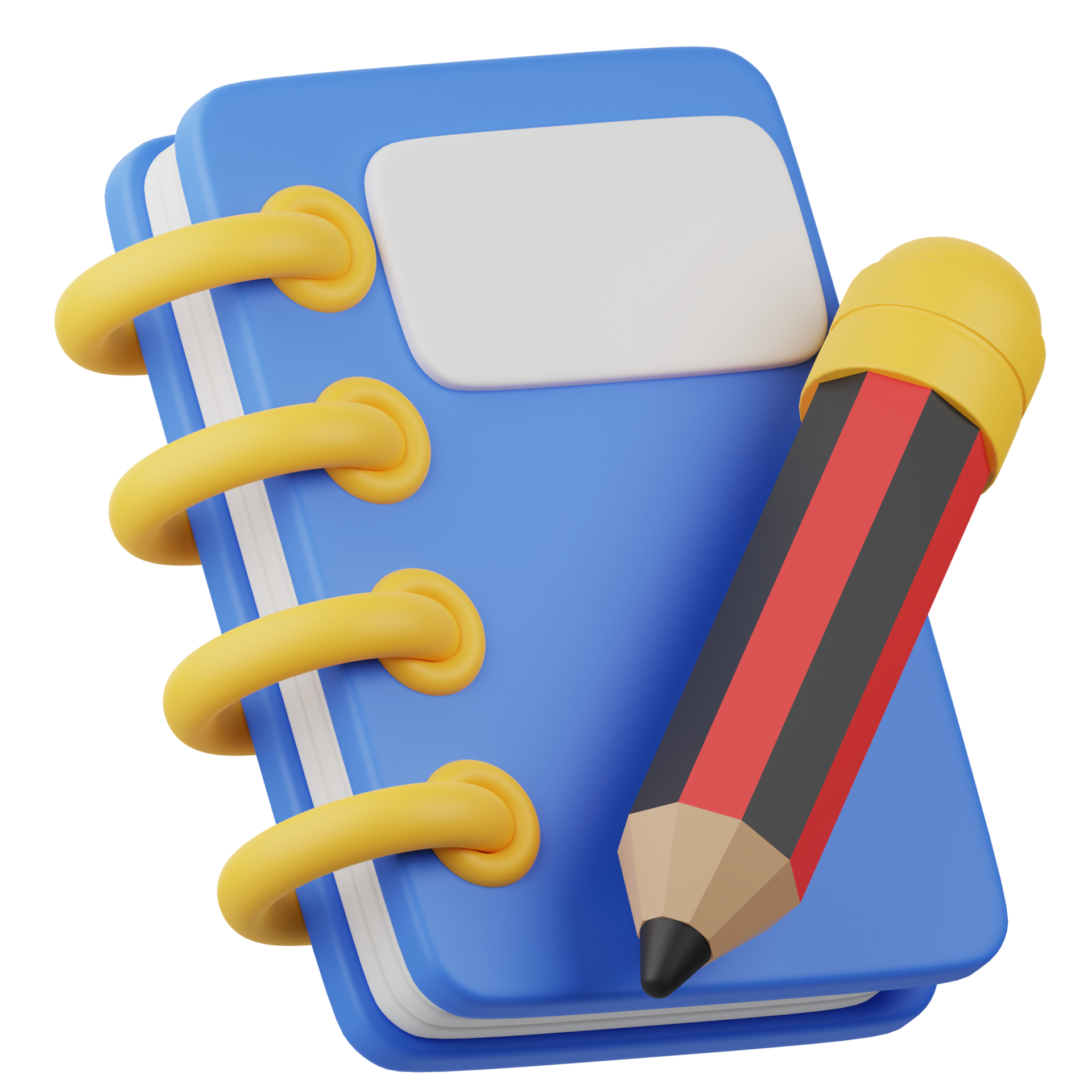 3d Illustration Of Notebook And Pencil 24486961 Png