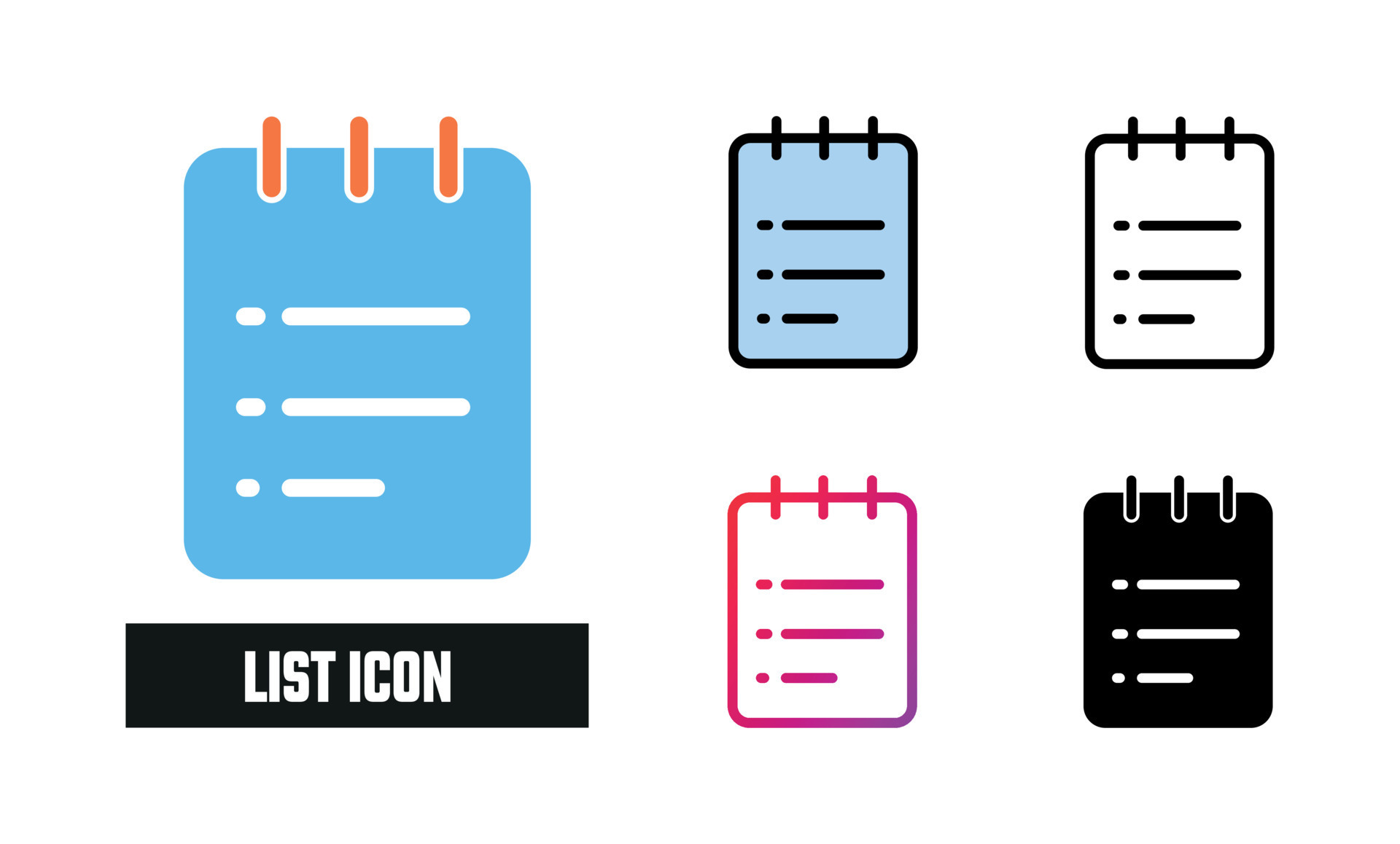 List Icon Set Vector Illustration 24487263 Vector Art at Vecteezy