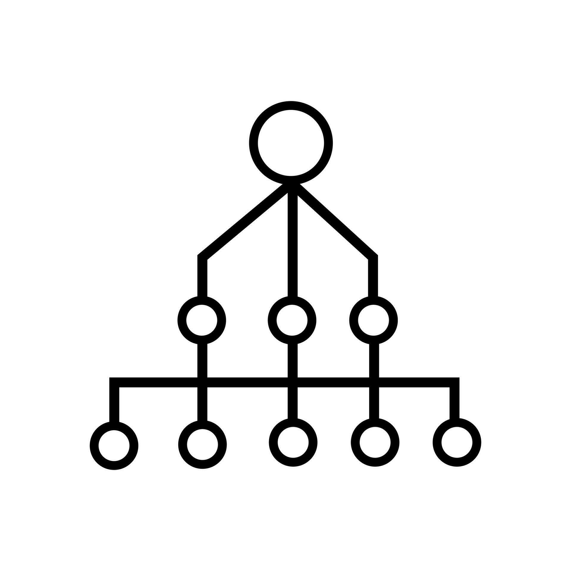 Hierarchy Lineal Icon Symbol Vector. Black Outline Hierarchy Icon 24487282 Vector Art at Vecteezy