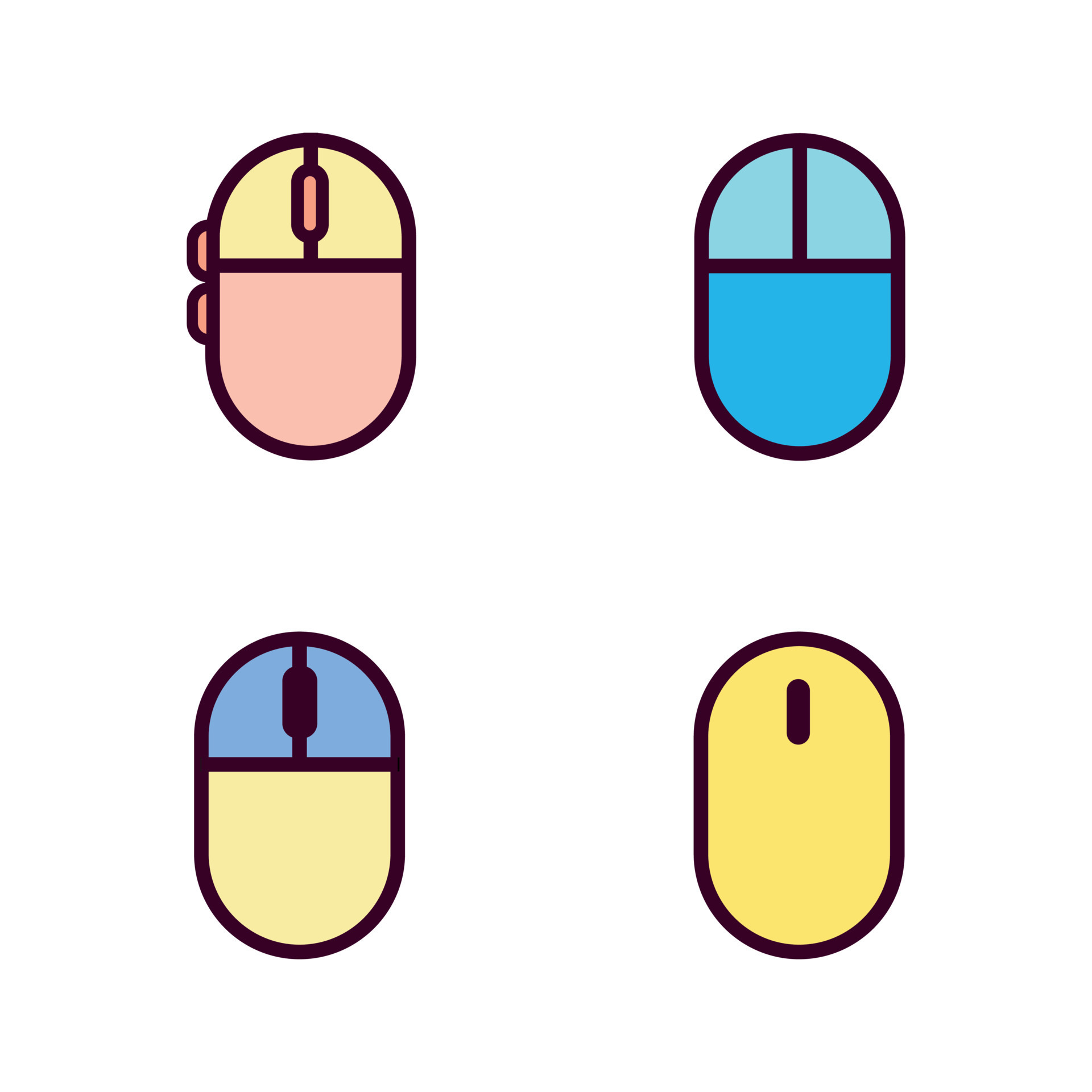 Computer Mouse Icon Vector Illustration Computer Mouse Lineal Color Icon 24487514 Vector Art At