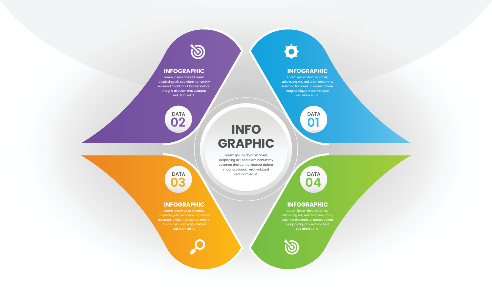 Presentation business Infographic design template with four steps ... Presentation business Infographic design template with four steps ...