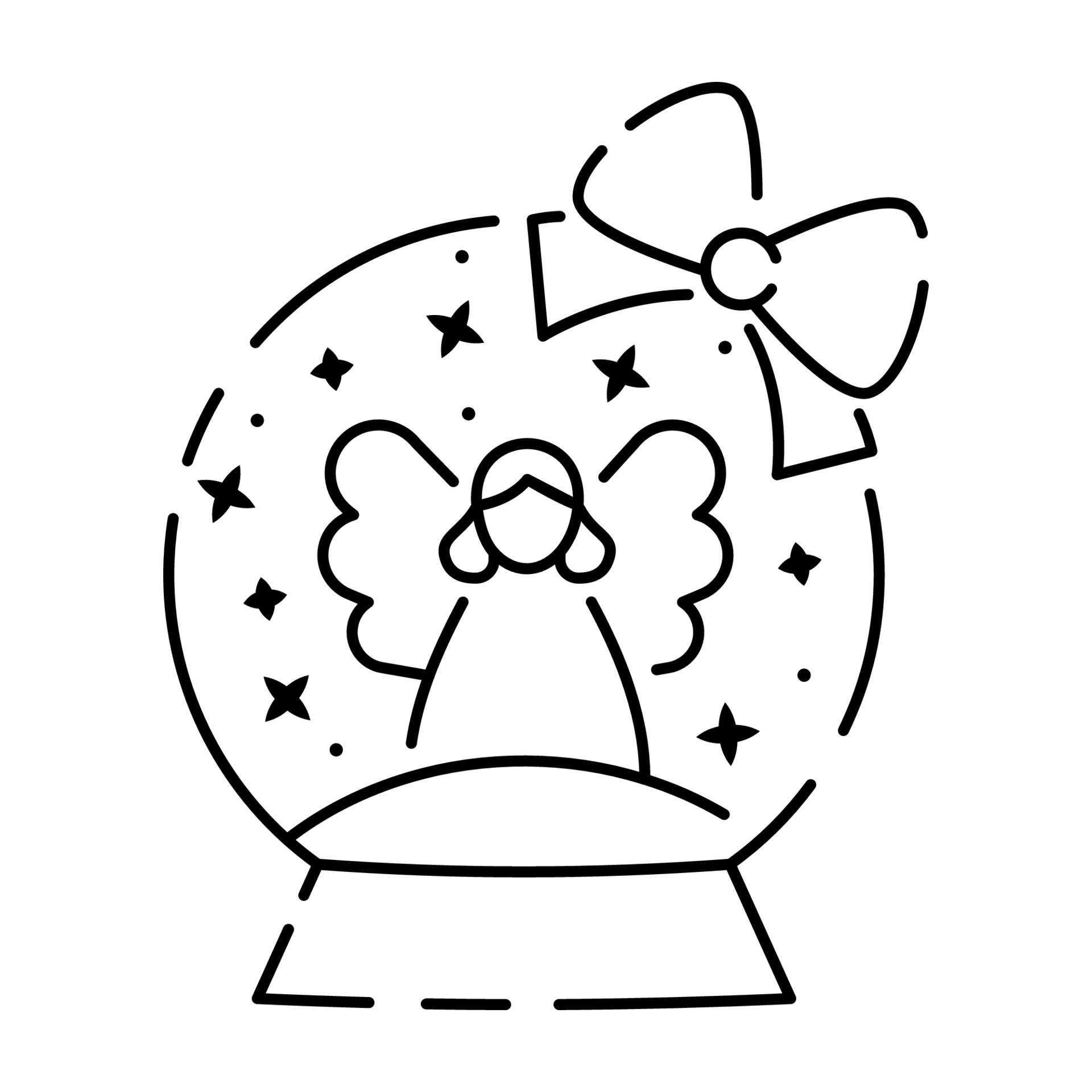 Snow Angel Clip Art Black And White