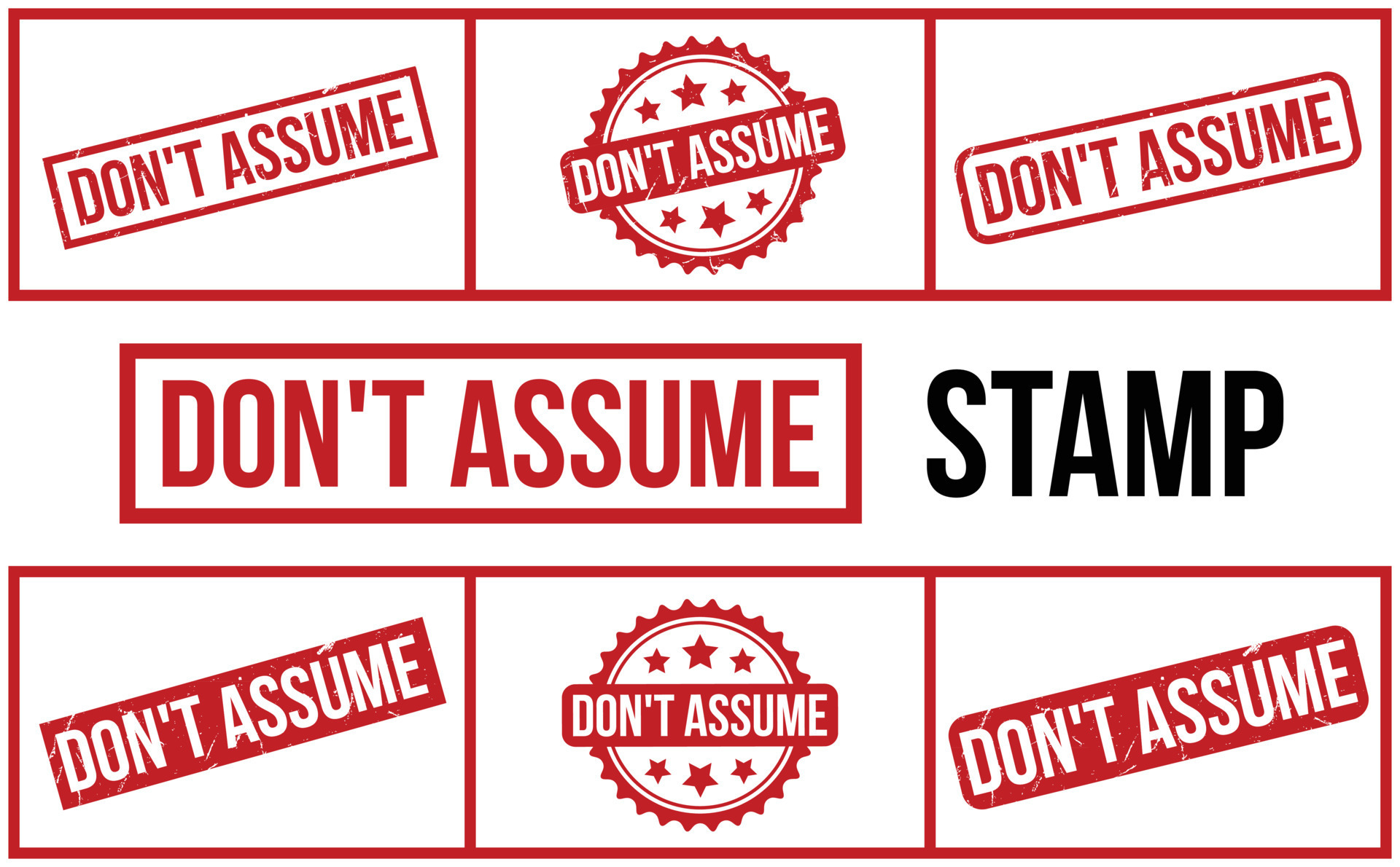 Dont Assume rubber stamp seal vector 24489695 Vector Art at Vecteezy Dont Assume rubber stamp seal vector 24489695 Vector Art at Vecteezy