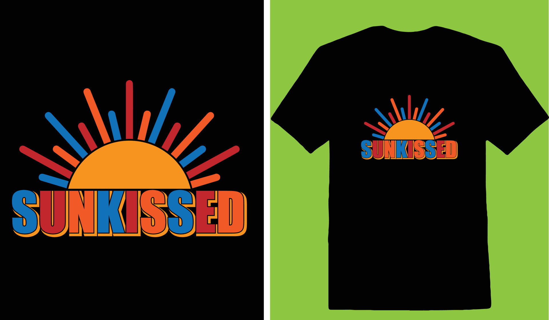 Sunkissed T-shirt Design 24491819 Vector Art at Vecteezy