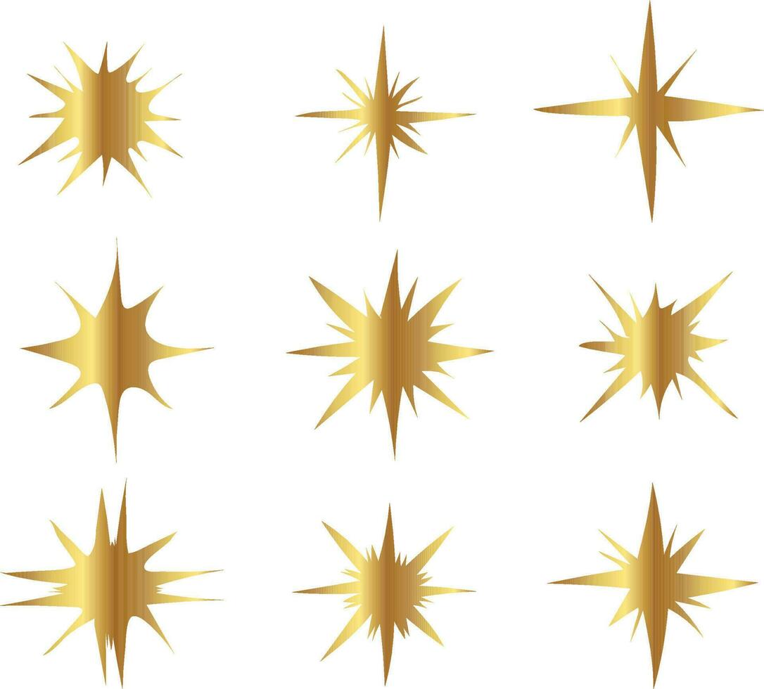 Gold sparkling star icon vector 24492858 Vector Art at Vecteezy