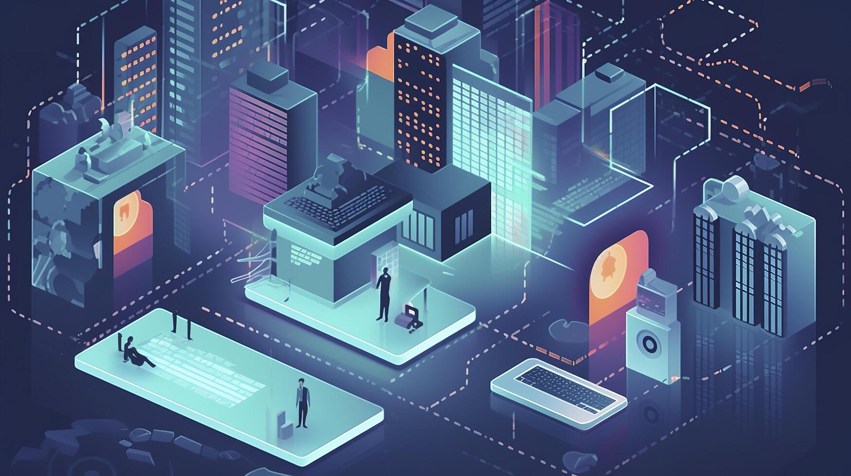 Hacker accessing to personal data information with a computer 3D rendering, generate ai 24495054 ...