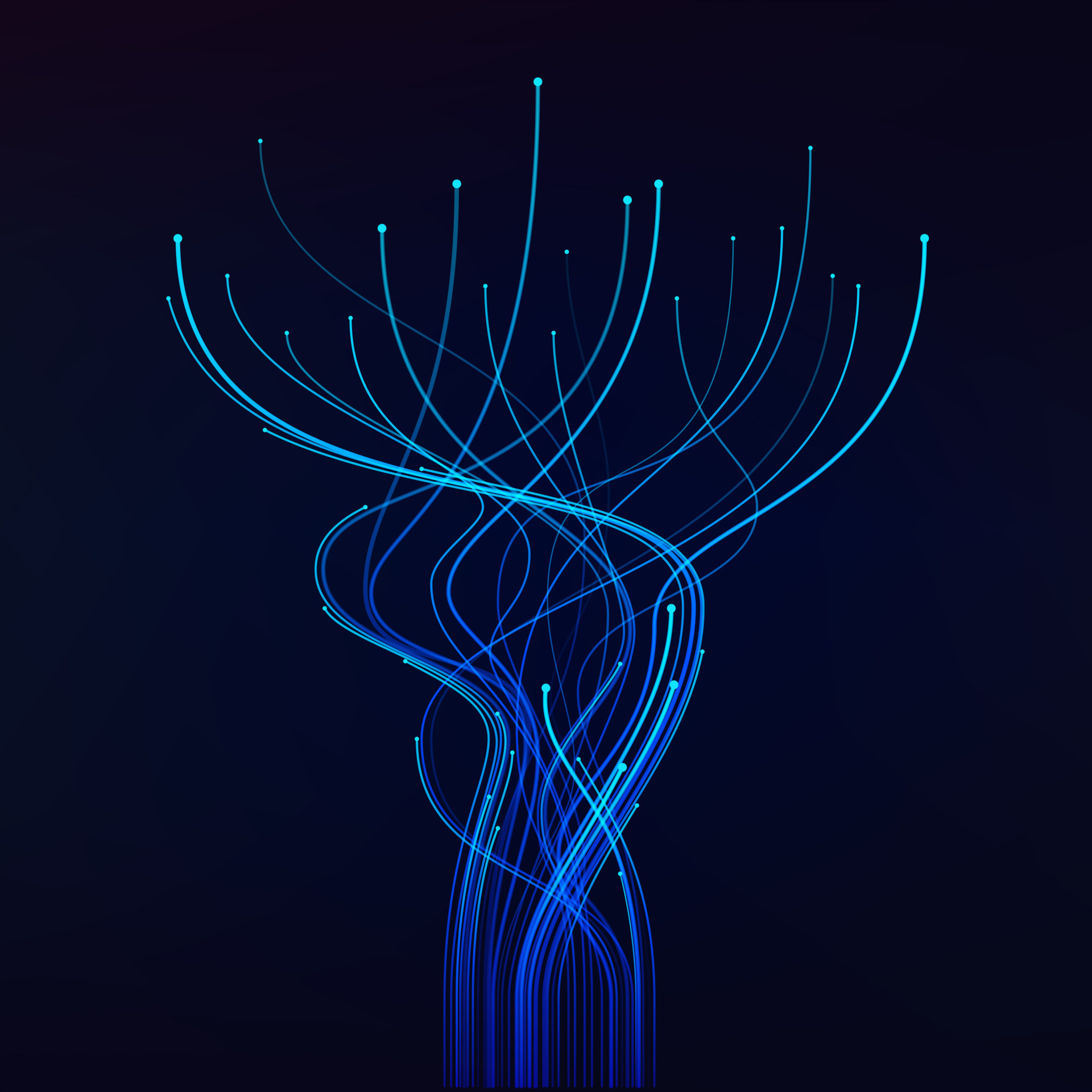 Abstract Wavy Background Deep Learning Visualization Ai Artificial Intelligence Concept Of