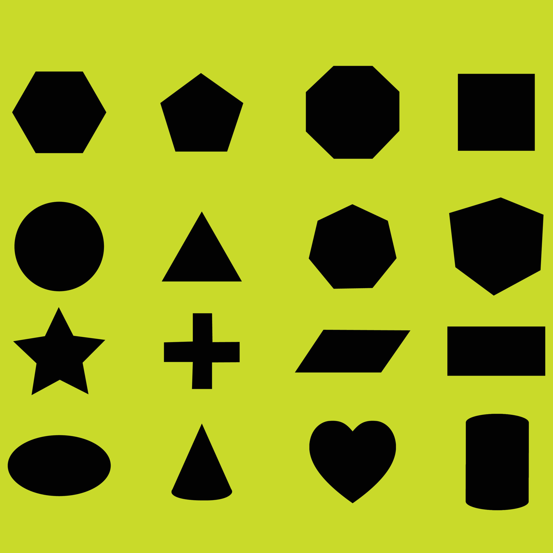 Geometric Shapes Silhouette Vector Art With Beautiful Background Color ...