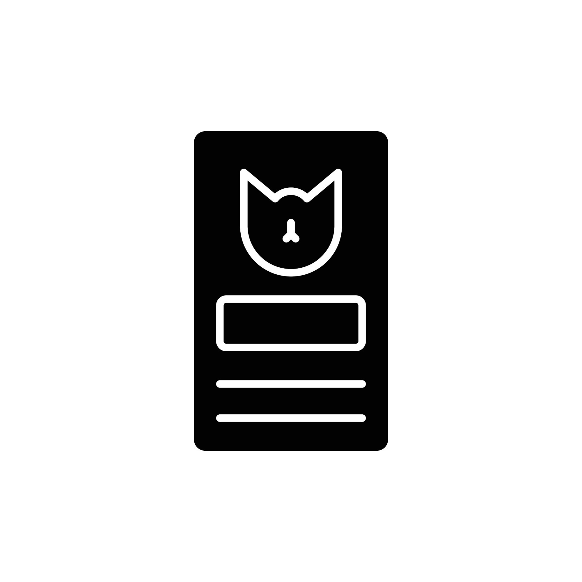 Cat document icon. Solid icon 24499525 Vector Art at Vecteezy