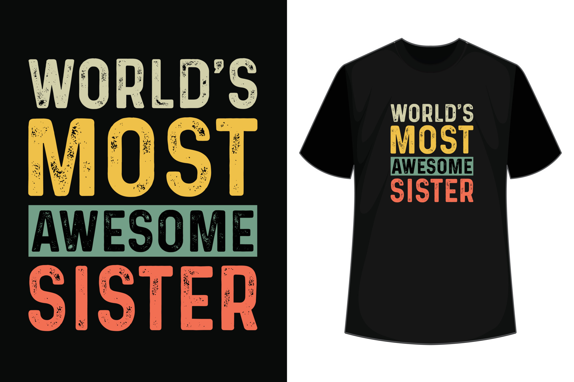Worlds Most Awesome Daughter T Shirt Design 24499593 Vector Art At Vecteezy
