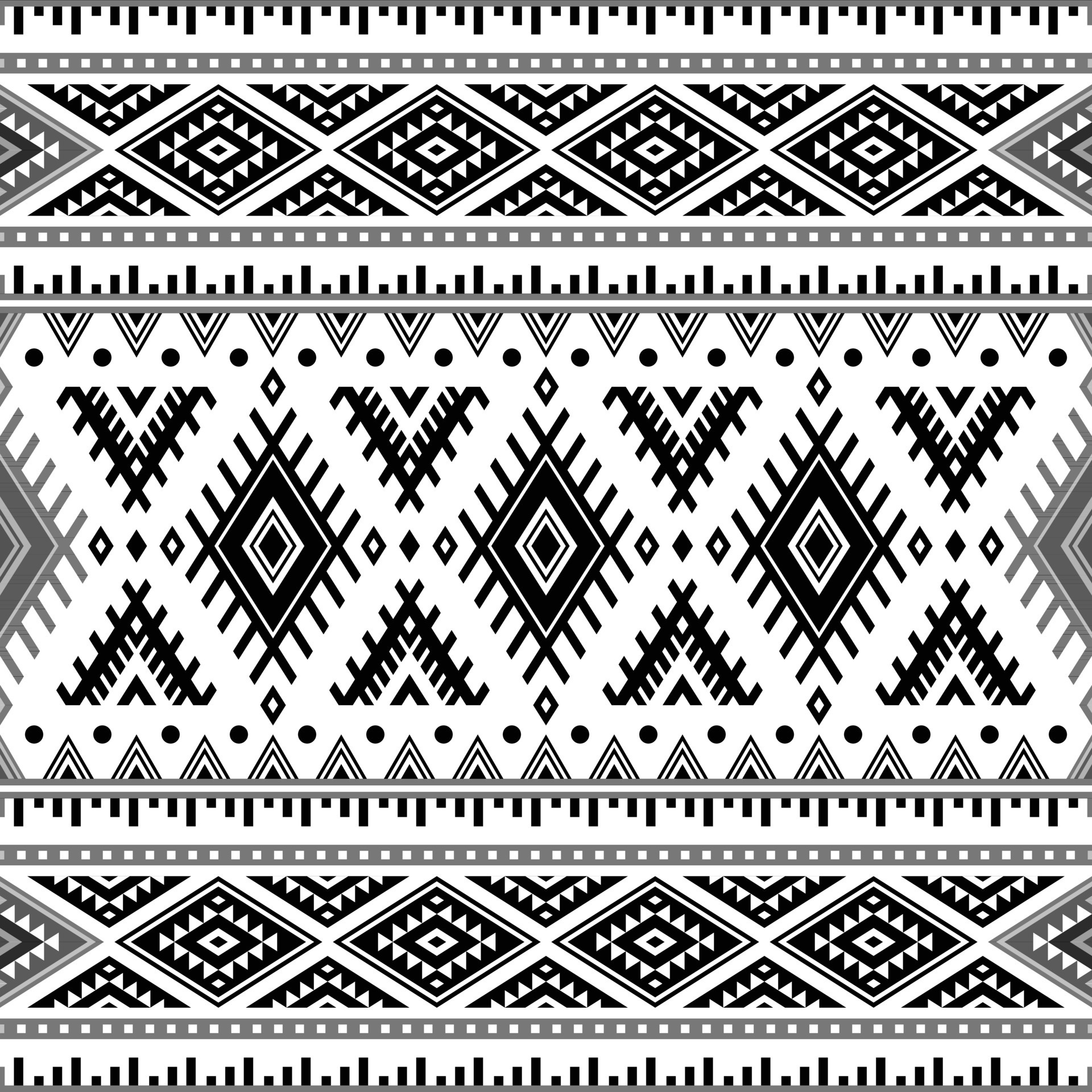 Abstract ethnic geometric background illustration design. Black and ... Abstract ethnic geometric background illustration design. Black and ...