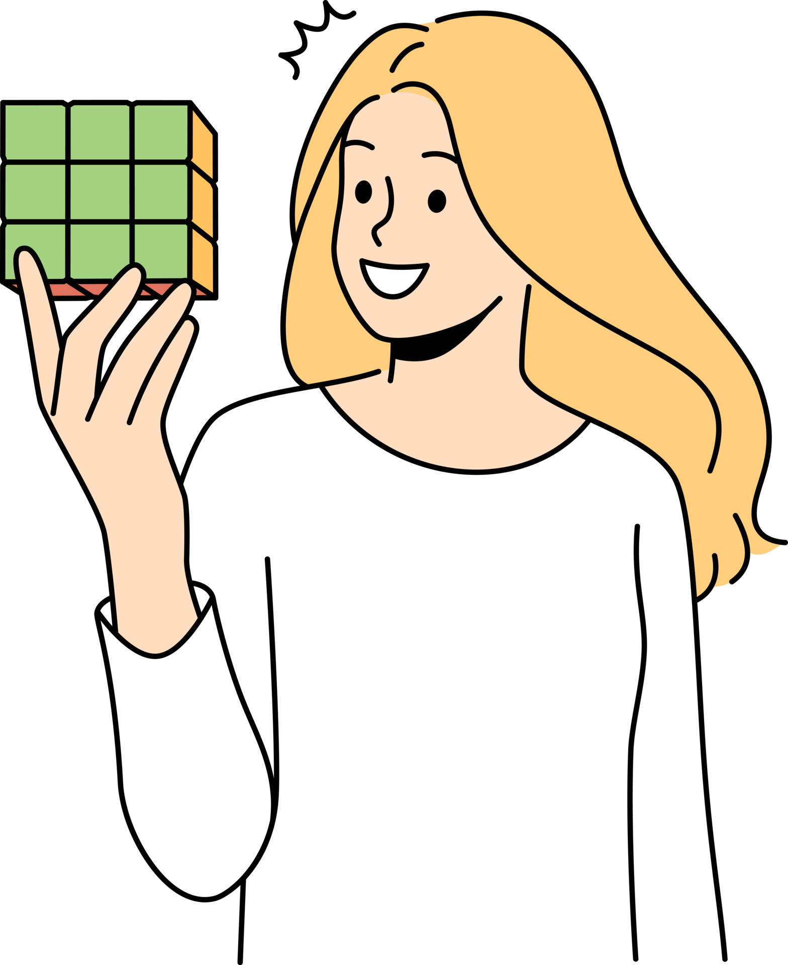 Smiling woman hold rubik cube 24501285 PNG Smiling woman hold rubik cube 24501285 PNG