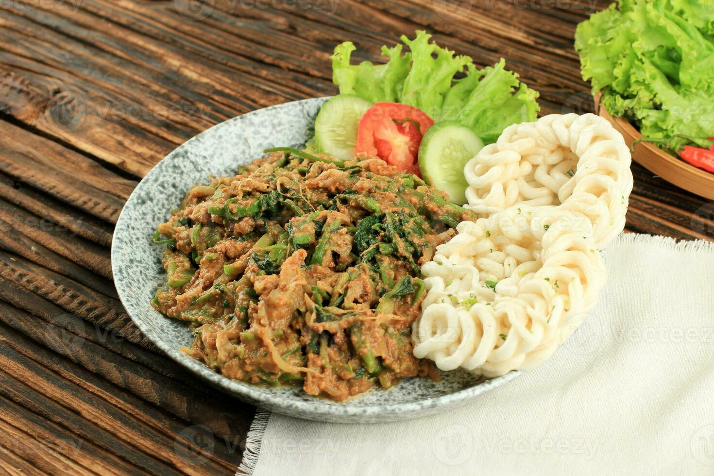 Lotek, Bandung West Java Traditional Healthy Salad 24501685 Stock Photo ...