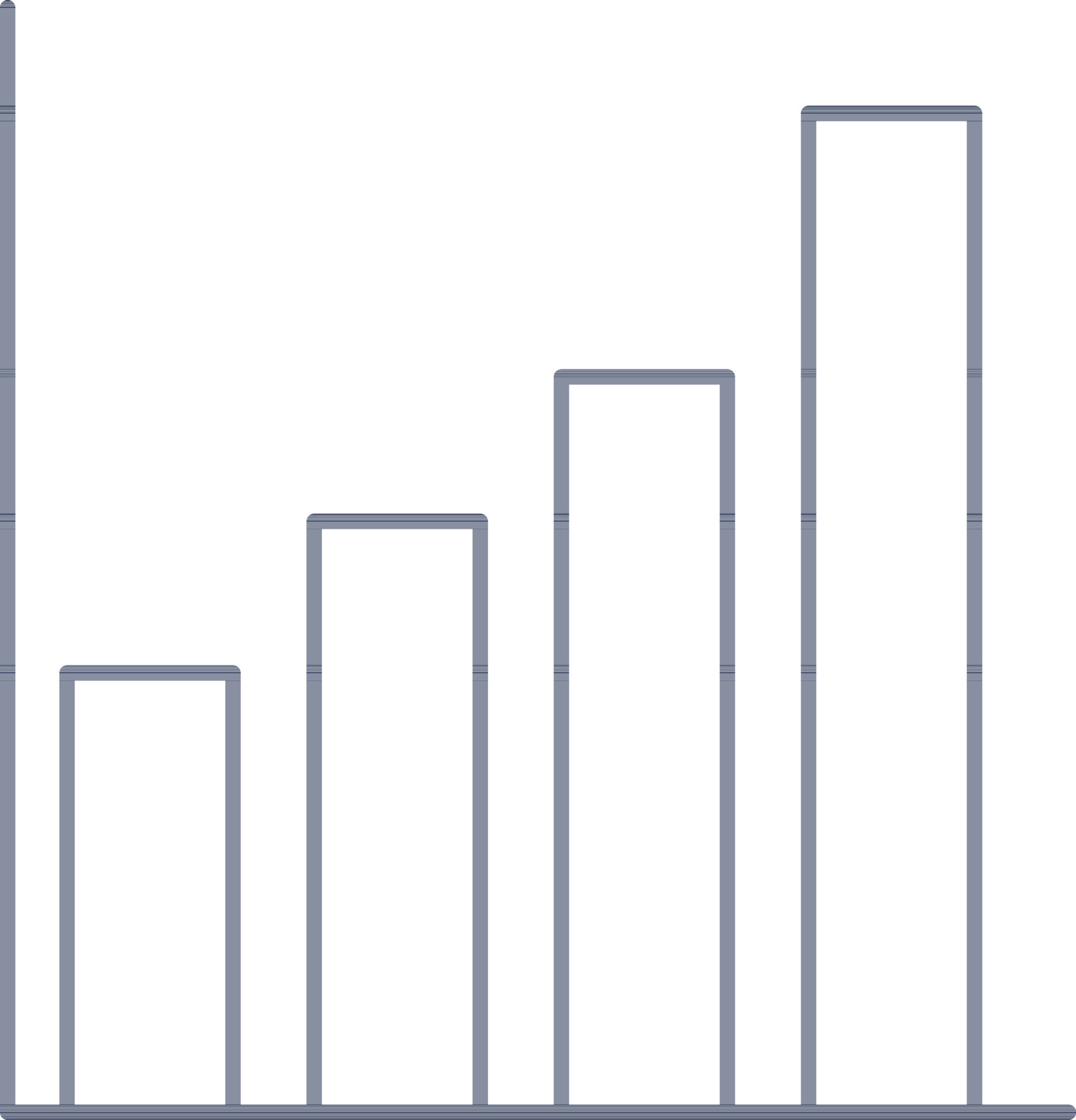 Four Stage Growing Bar Graph Icon In Thin Line Art 24502605 Vector Art
