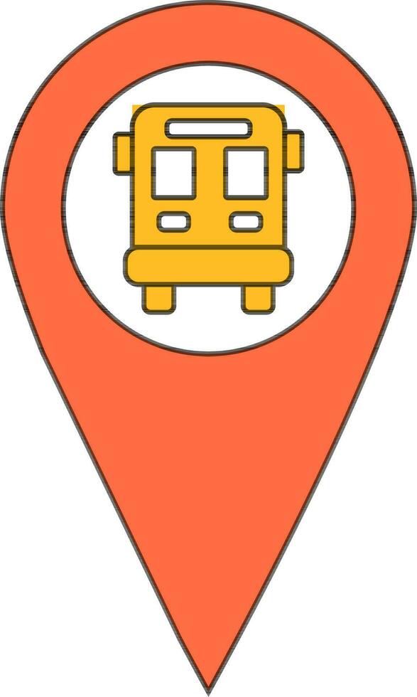 Bus location pointer pin icon. 24505370 Vector Art at Vecteezy