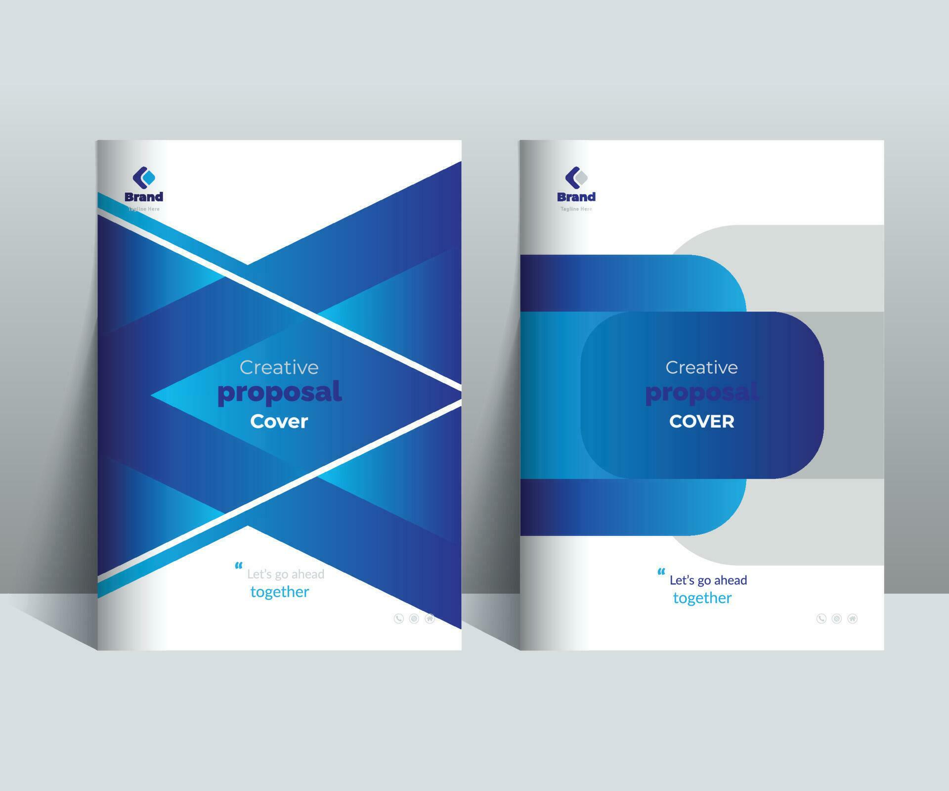 Blue Creative Proposal Cover Design Template adept for Multipurpose ...