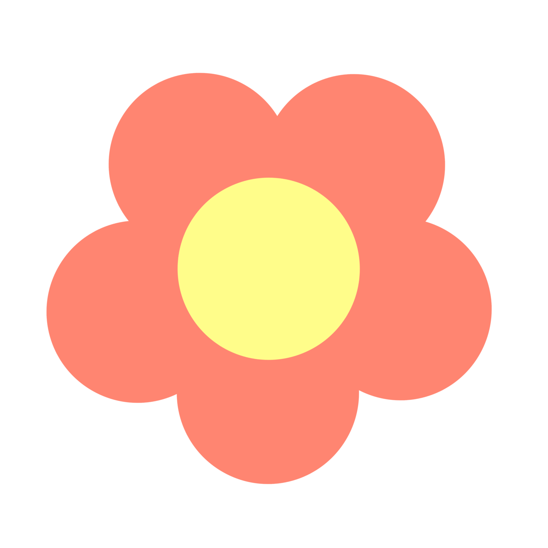 Orange Pastel Flower Doodle 24507277 PNG