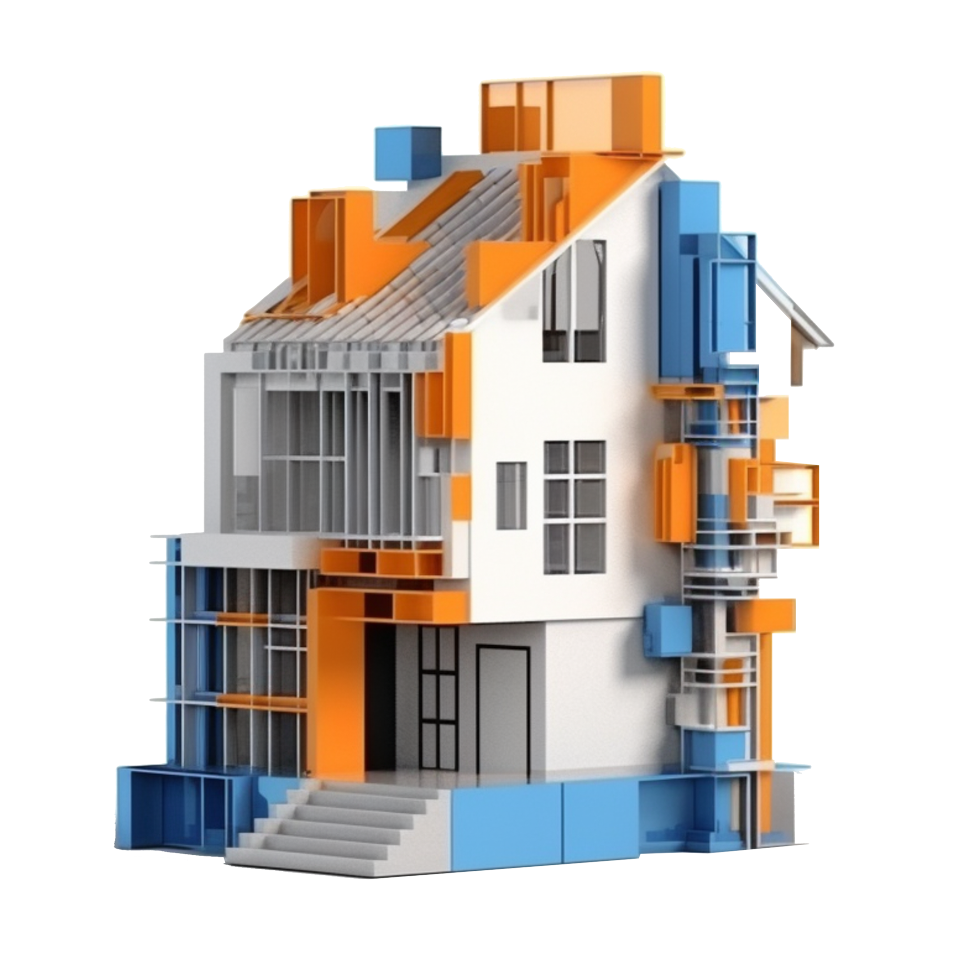 under construction house isolated on background with 24509312 PNG under construction house isolated on background with 24509312 PNG