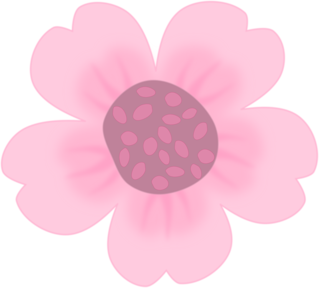 Light Pink Cartoon Flower
