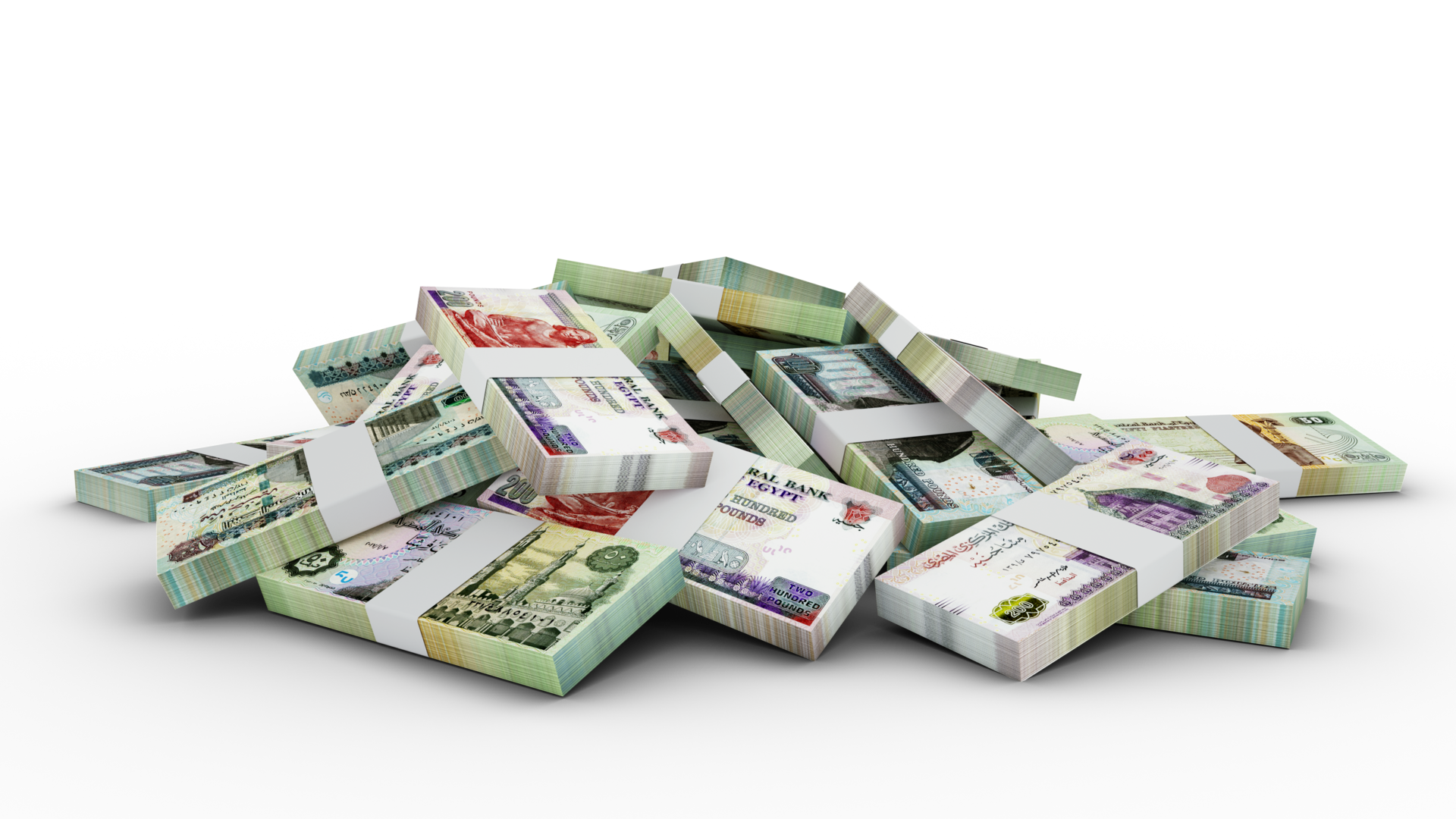 3D rendering of Stacks of Egyptian pound notes 24512757 PNG 3D rendering of Stacks of Egyptian pound notes 24512757 PNG