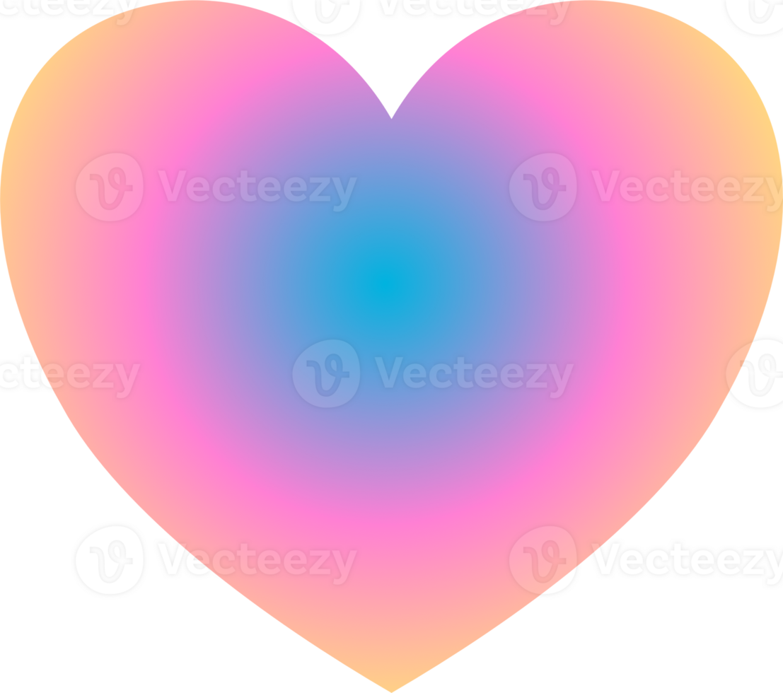 Y2k gradient heart 24513370 PNG
