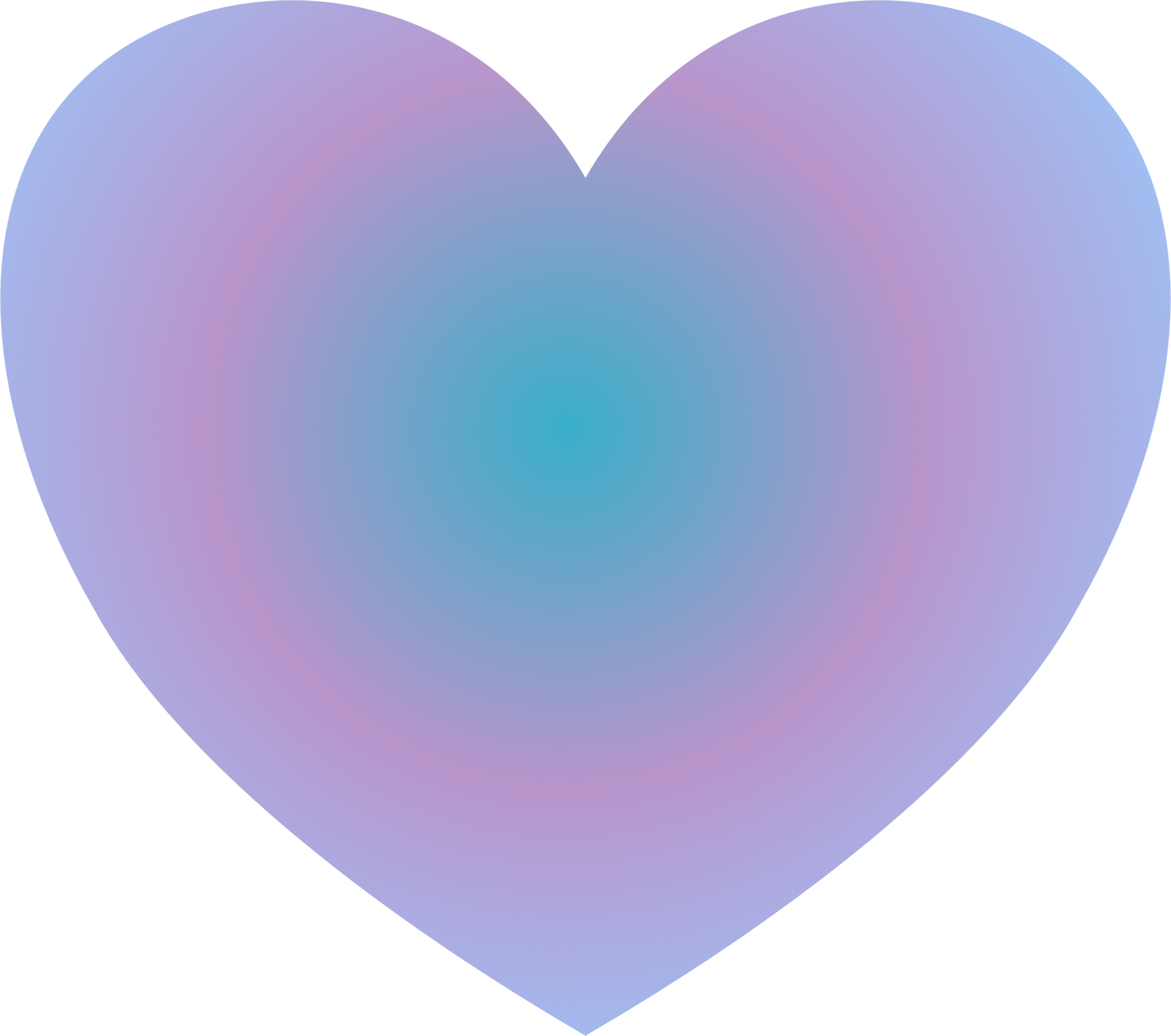 Y2k gradient heart 24513705 PNG