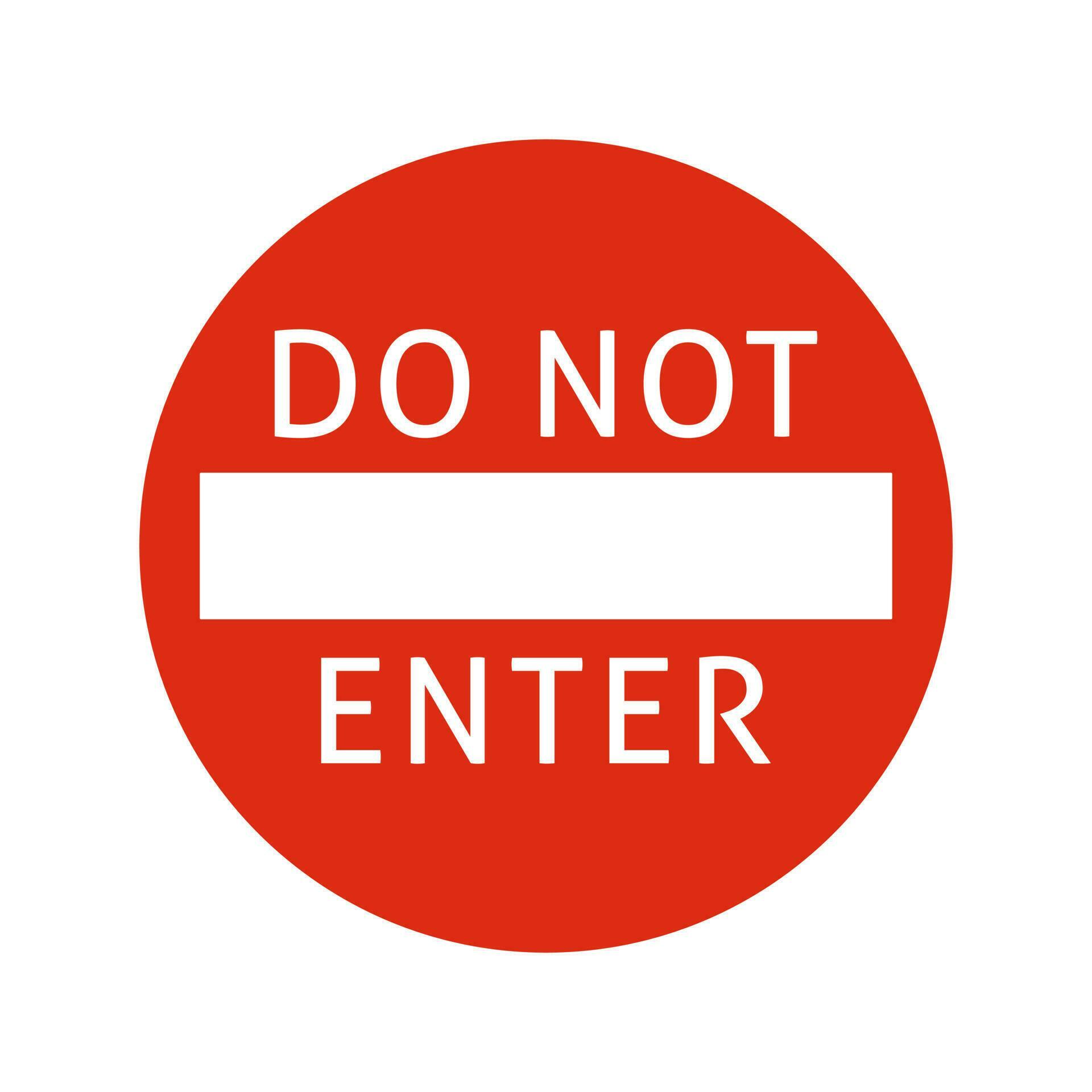 Do Not Enter Road Traffic Sign Isolated Vector 24515493 Vector Art at Vecteezy