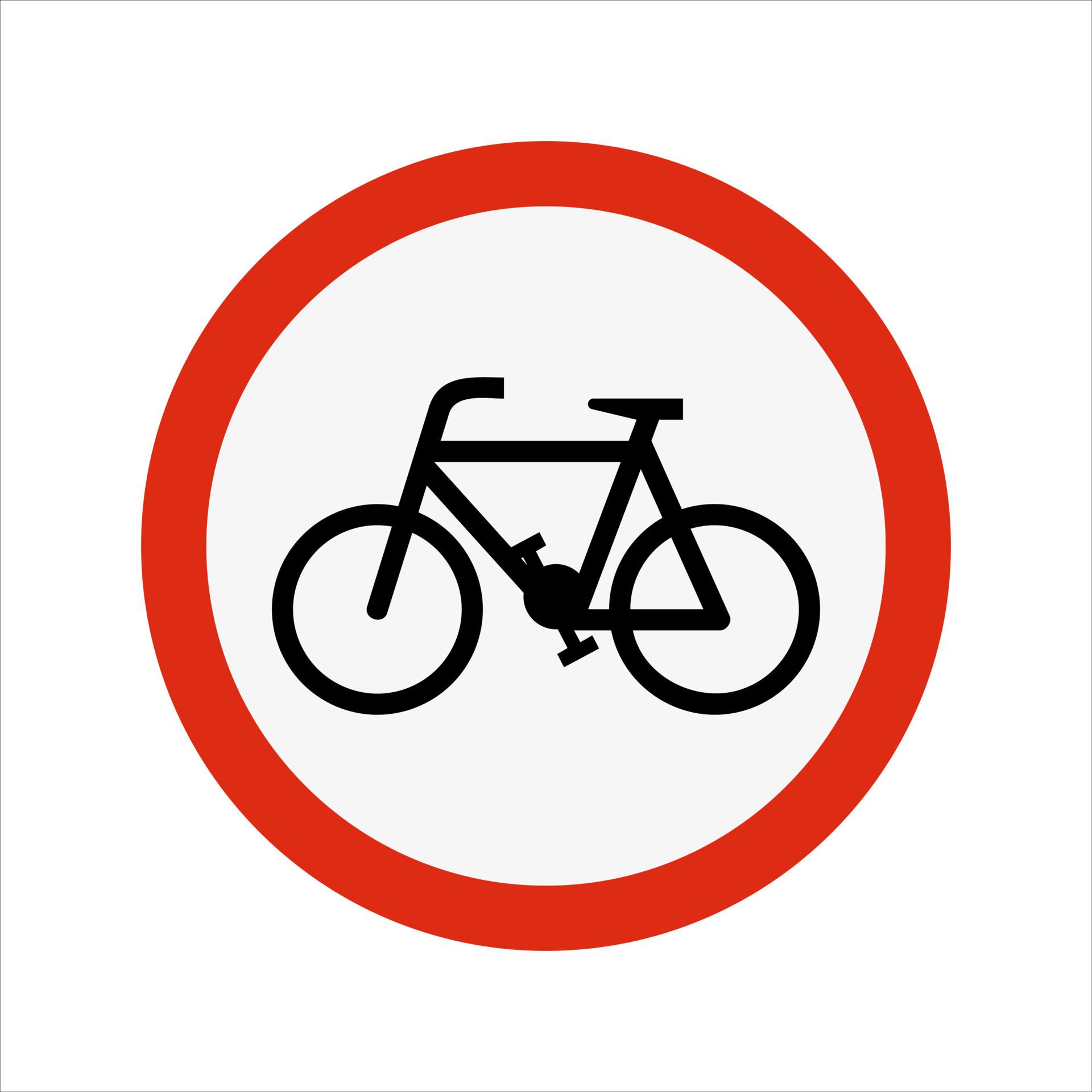 No Cycling No Bicycle Road Traffic Sign Isolated Vector. No entry to bicycles. 24515501 Vector ...