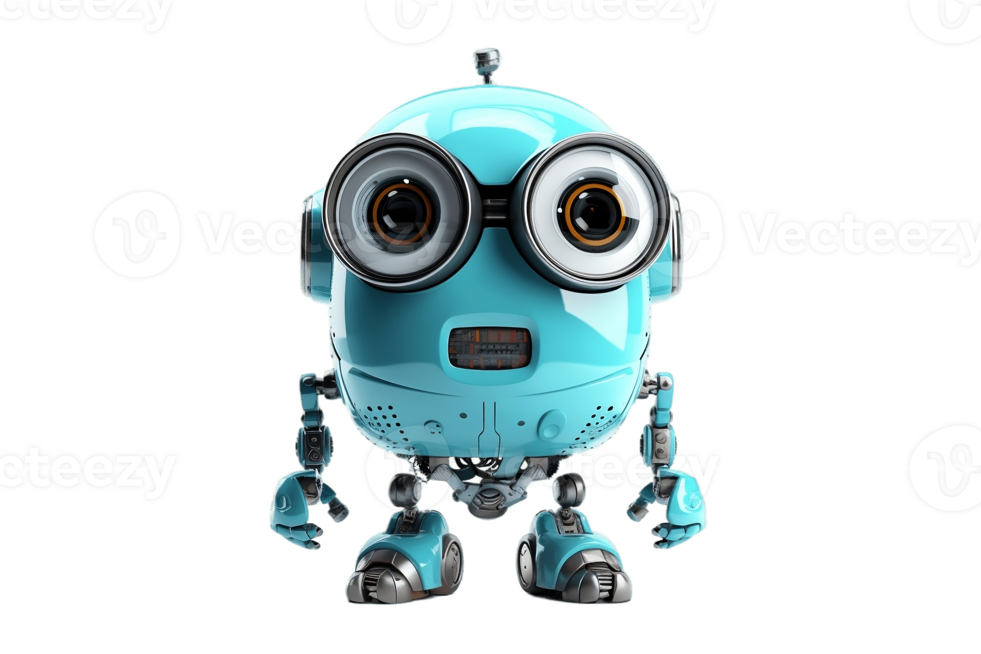Cute Robot on Transparent Background. AI 24516691 PNG