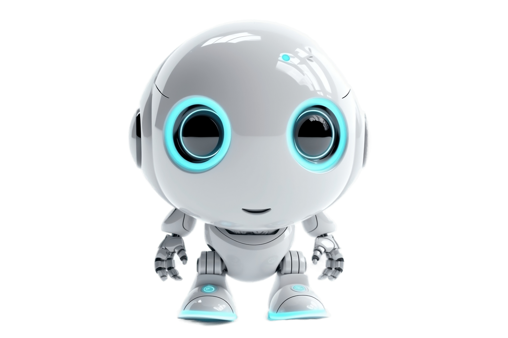 Cute Robot on Transparent Background. AI 24516716 PNG