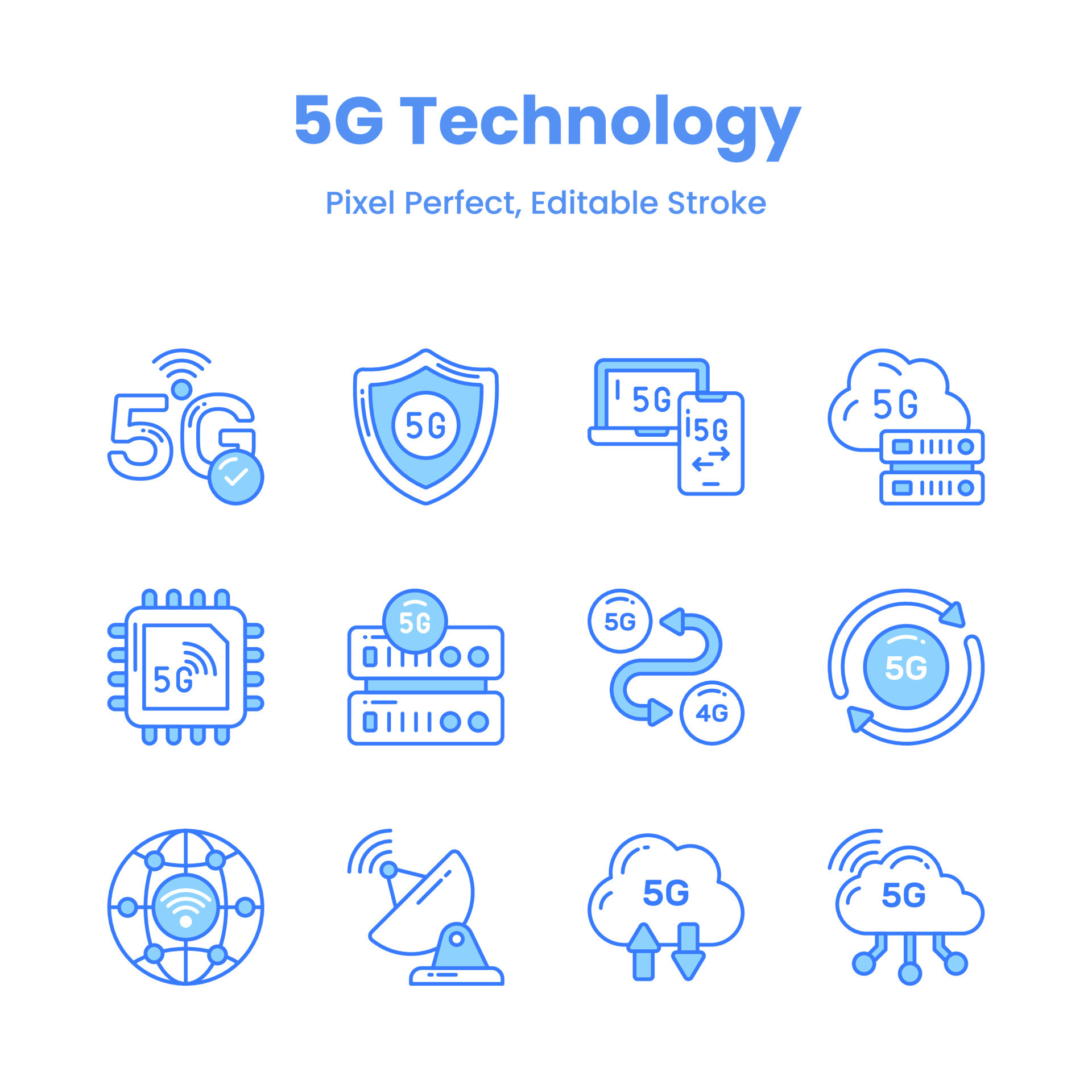 Unleash creativity with our 5G network icons empower your visuals with ...