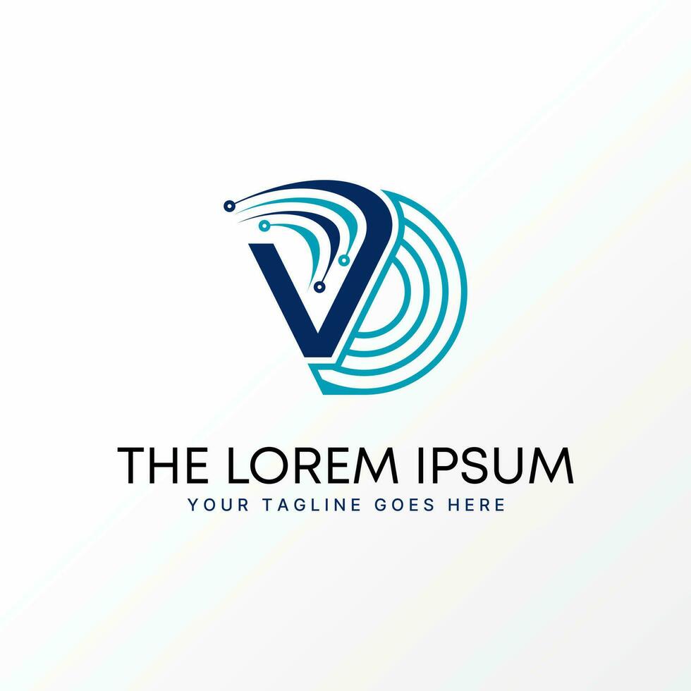 Logo design graphic concept creative abstract premium free vector stock letter V font with ...