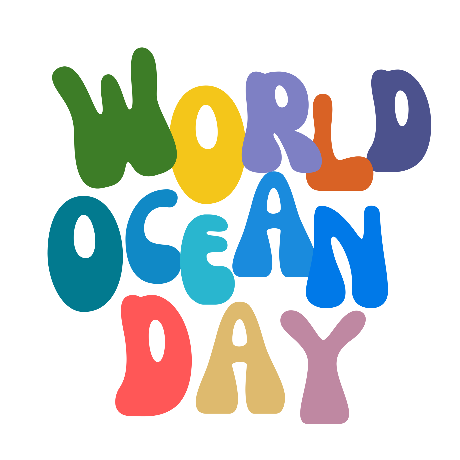 World Ocean Day Text World Ocean Day Calligraphy World Ocean Day