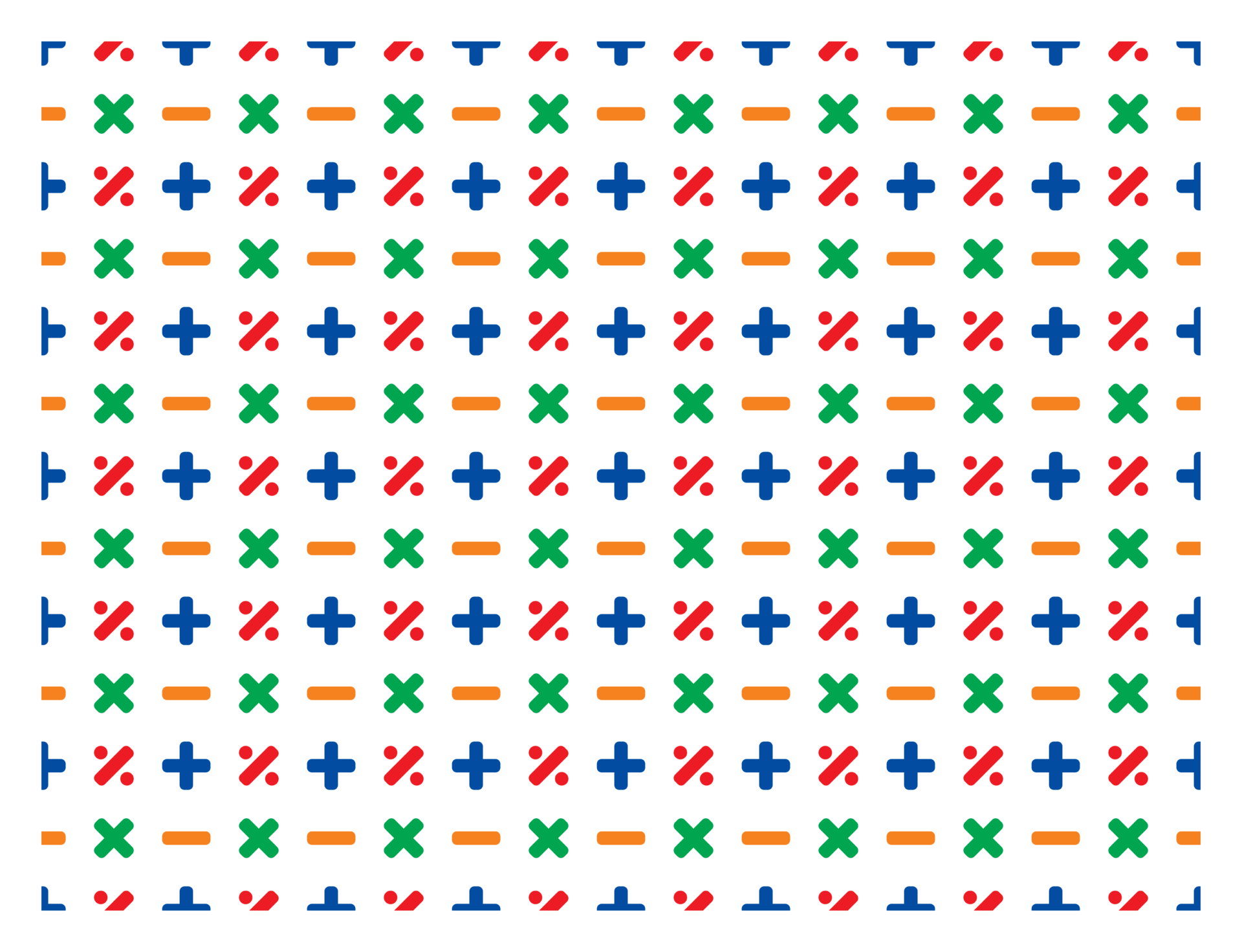 Colorful Math Symbols Seamless Pattern Background 24523599 PNG