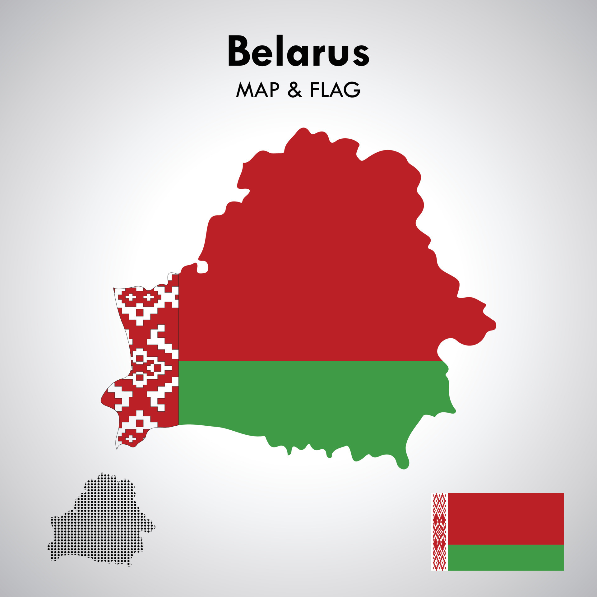 Belarus flag and map design free vector design 24523673 Vector Art at ...