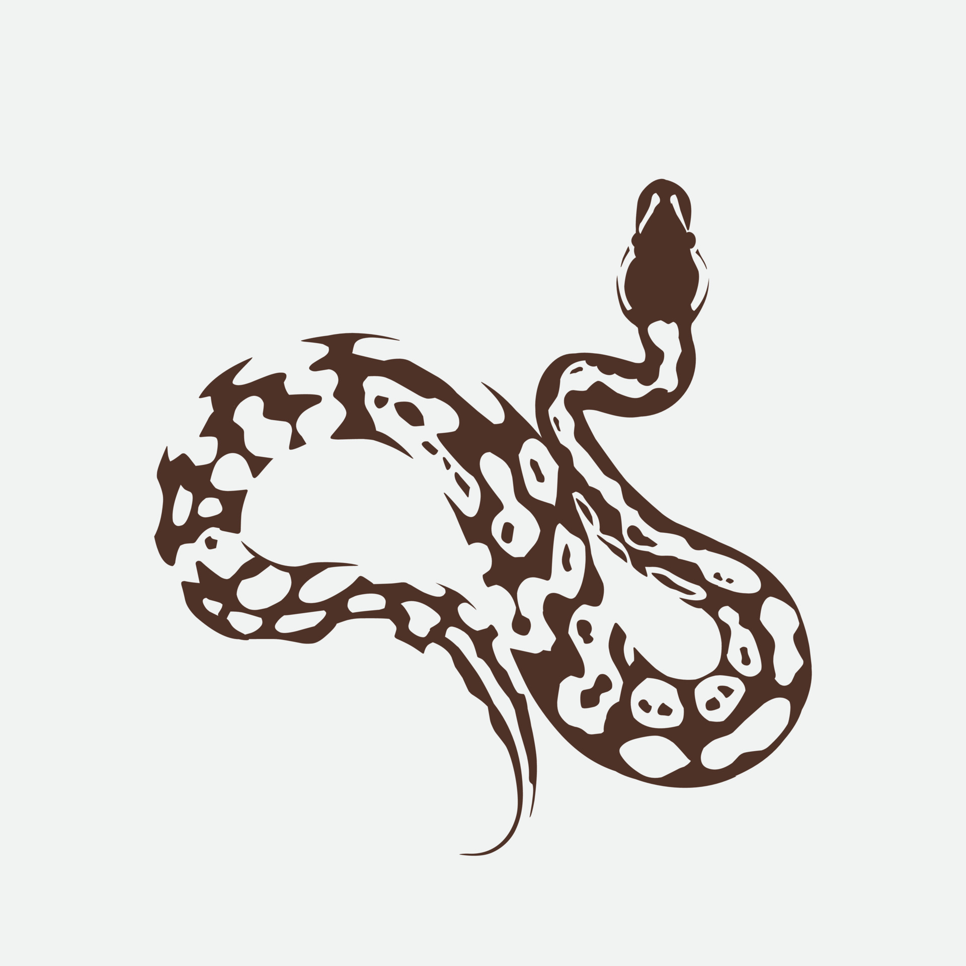 snake phyton vector line pop art potrait colorful logo design with dark ...