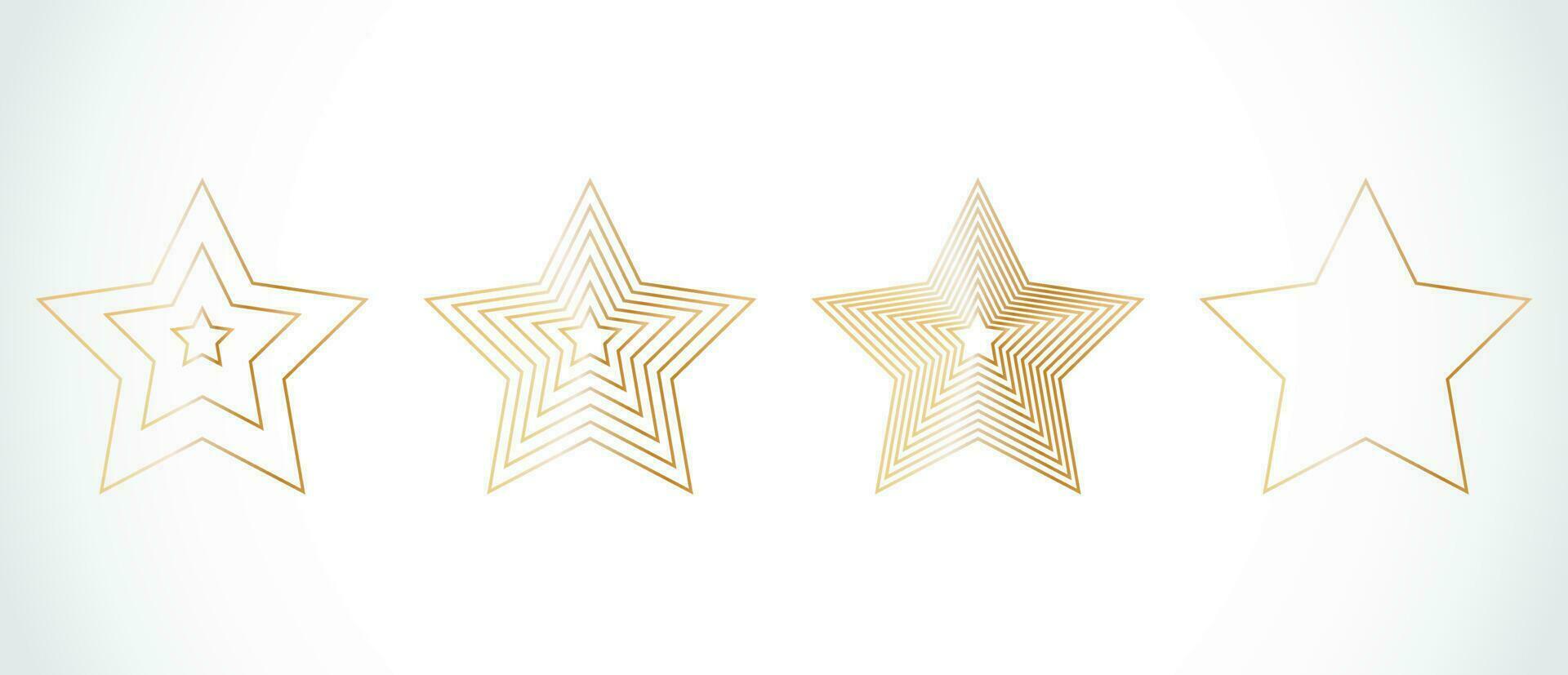 golden stars collection 24524432 Vector Art at Vecteezy