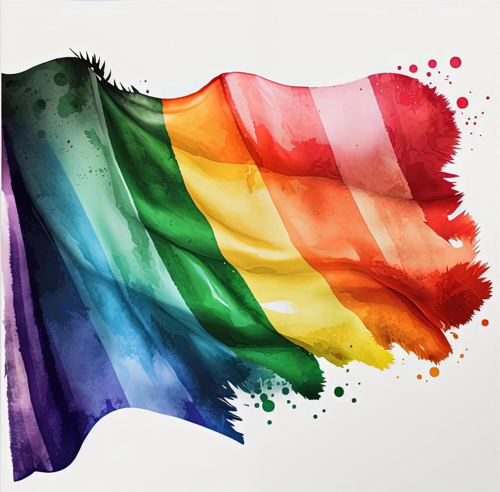 Watercolor rainbow flag. Illustration 24530569 Stock Photo at Vecteezy