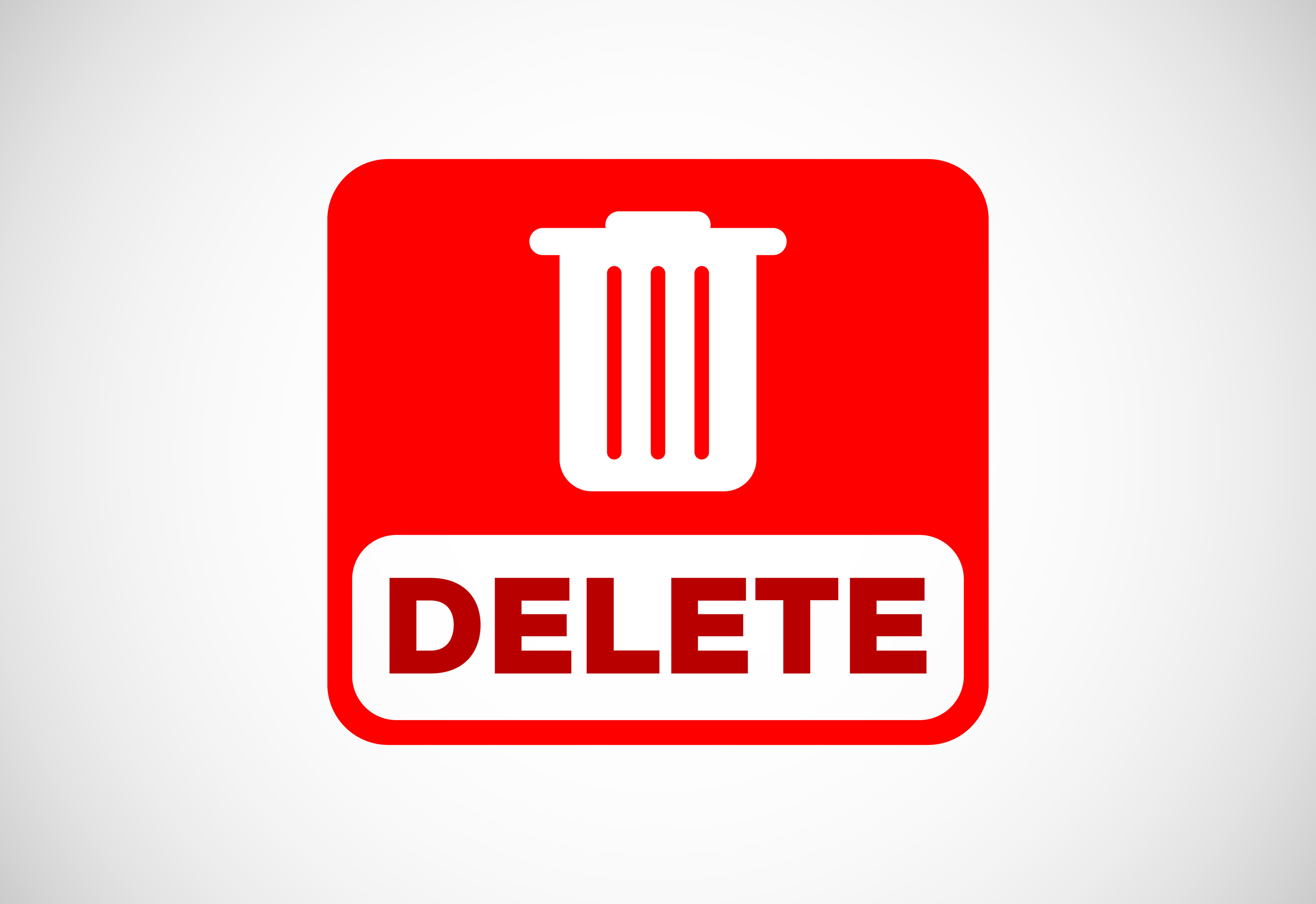 Delete button trash can, bin symbol. Delete web icon vector ... Delete button trash can, bin symbol. Delete web icon vector ...