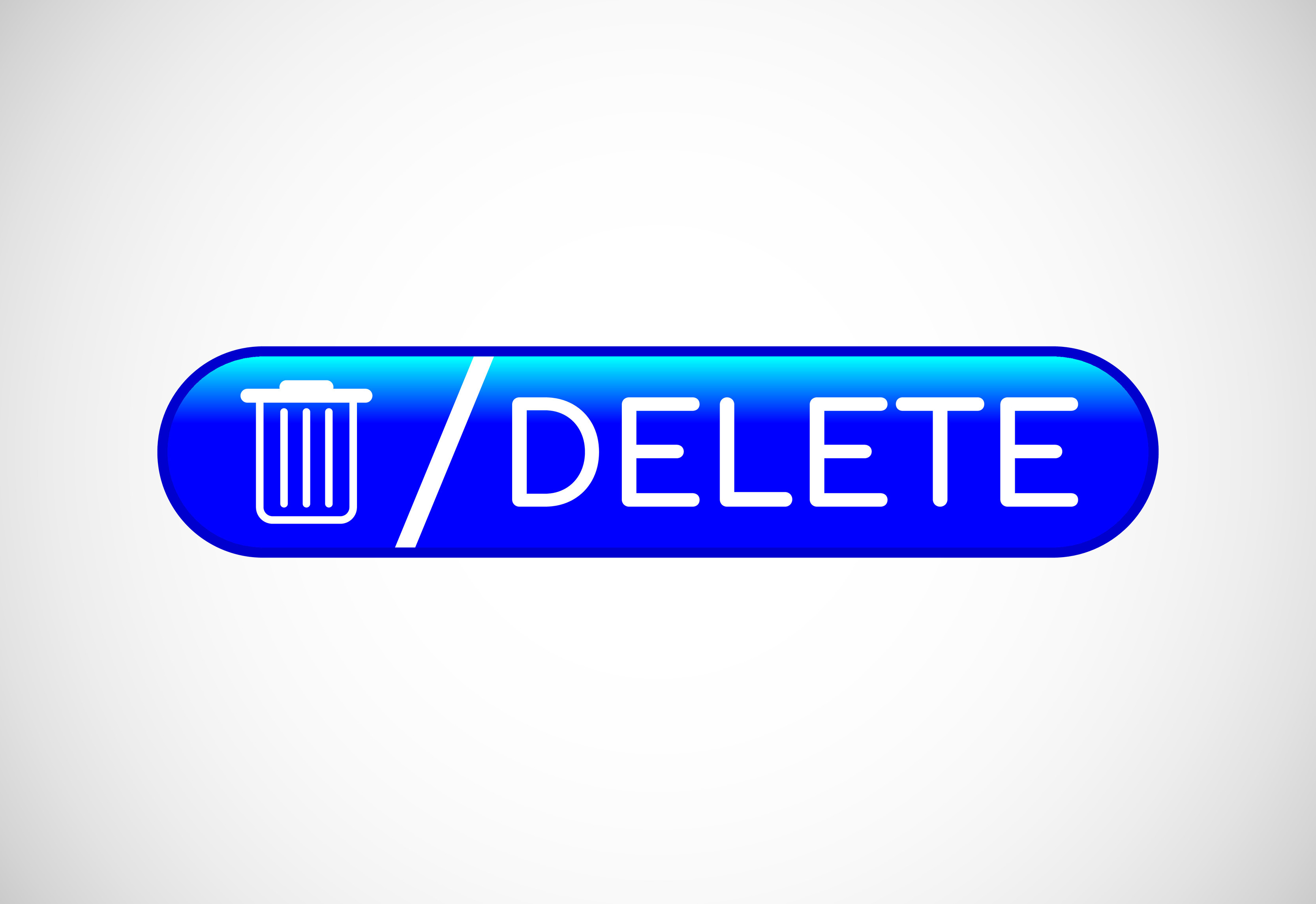 Delete button trash can, bin symbol. Delete web icon vector illustration 24532977 Vector Art at ...