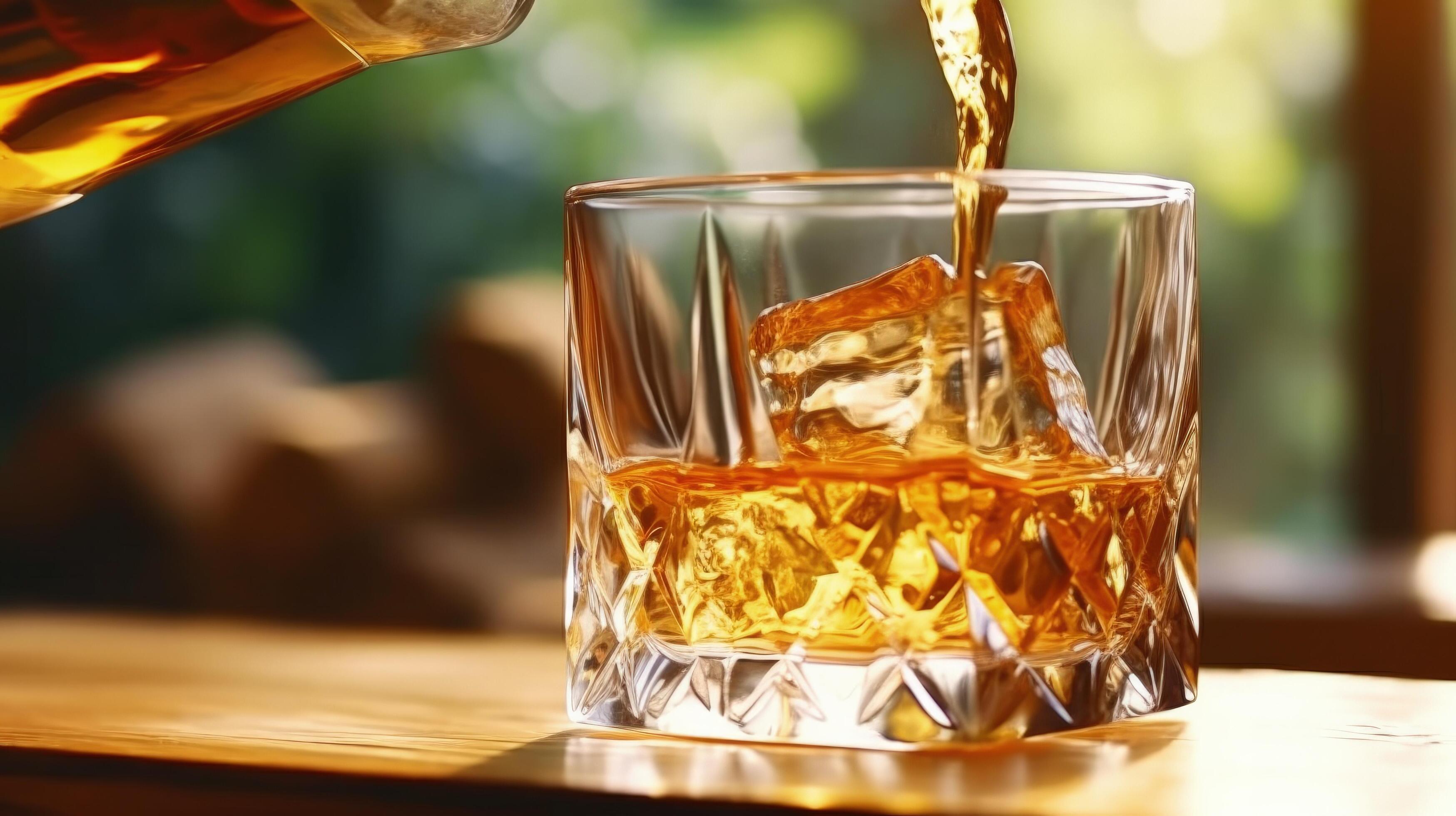 Pouring whisky into glass Illustration 24533387 Stock Photo at Vecteezy