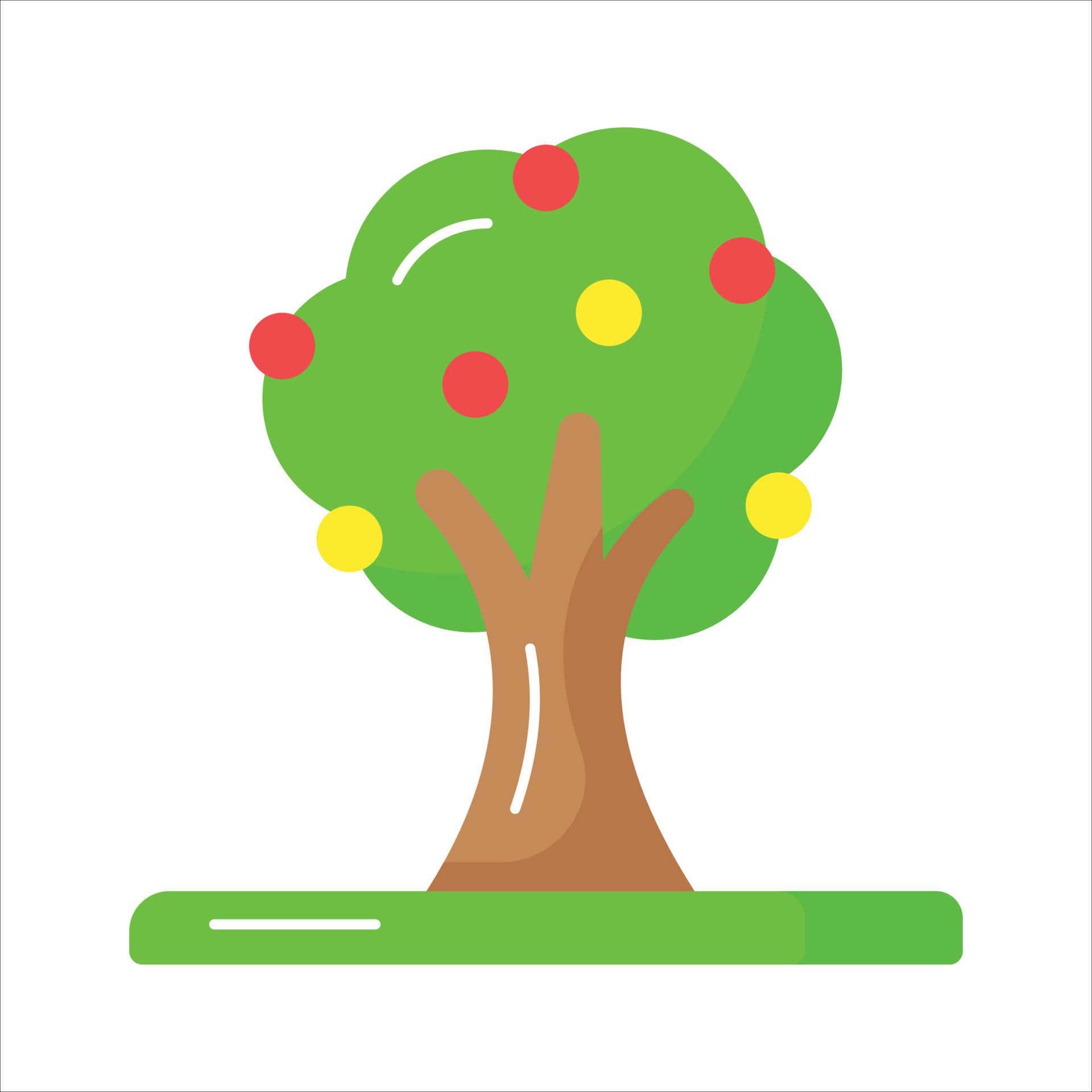 An amazing vector of fruit tree in editable style, fresh fruit tree ...