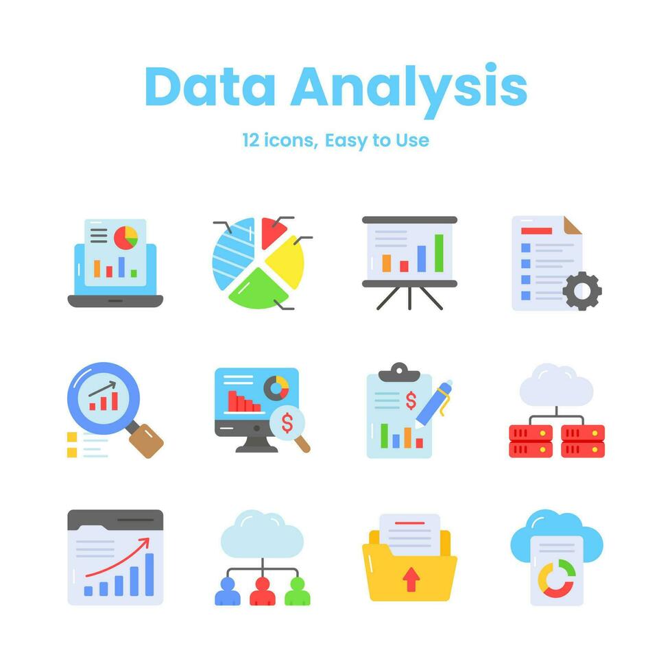 Carefully crafted data analysis and statistics icons, download this ...