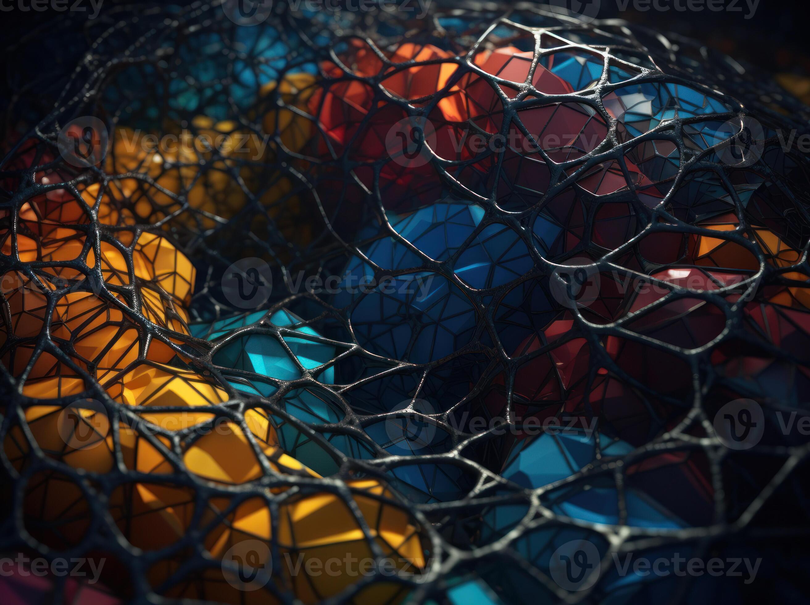 Colorful Abstract Background An Abstract Image Featuring Organic Shapes And Lines That Intersect