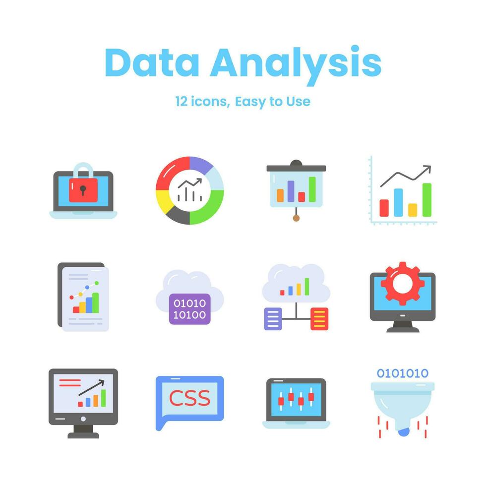 Carefully crafted data analysis and statistics icons, download this ...