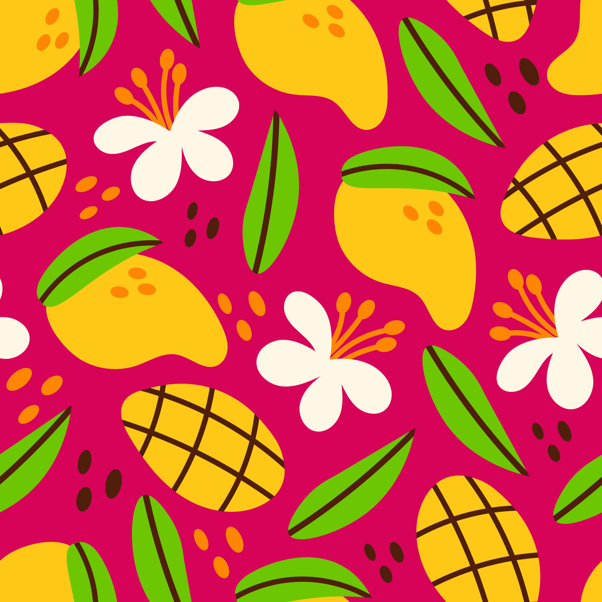 Mango Seamless Pattern 24542003 Vector Art at Vecteezy