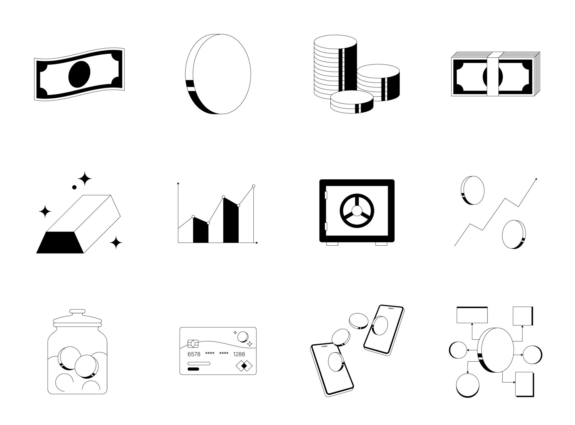Money Related Thin Line Icon Set 24542434 Vector Art at Vecteezy Money Related Thin Line Icon Set 24542434 Vector Art at Vecteezy