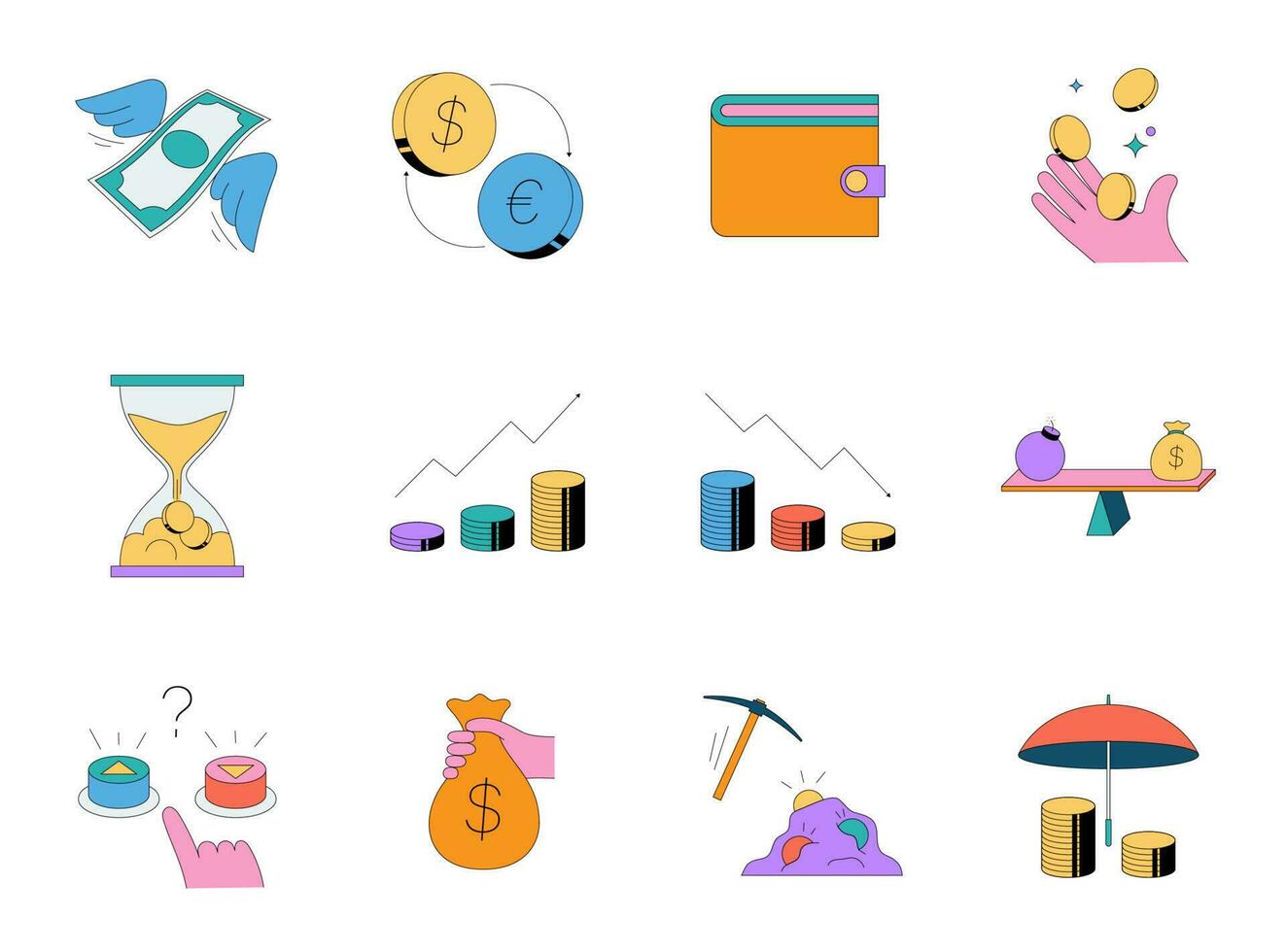 Money Related Thin Line Icon Set 24542437 Vector Art at Vecteezy Money Related Thin Line Icon Set 24542437 Vector Art at Vecteezy